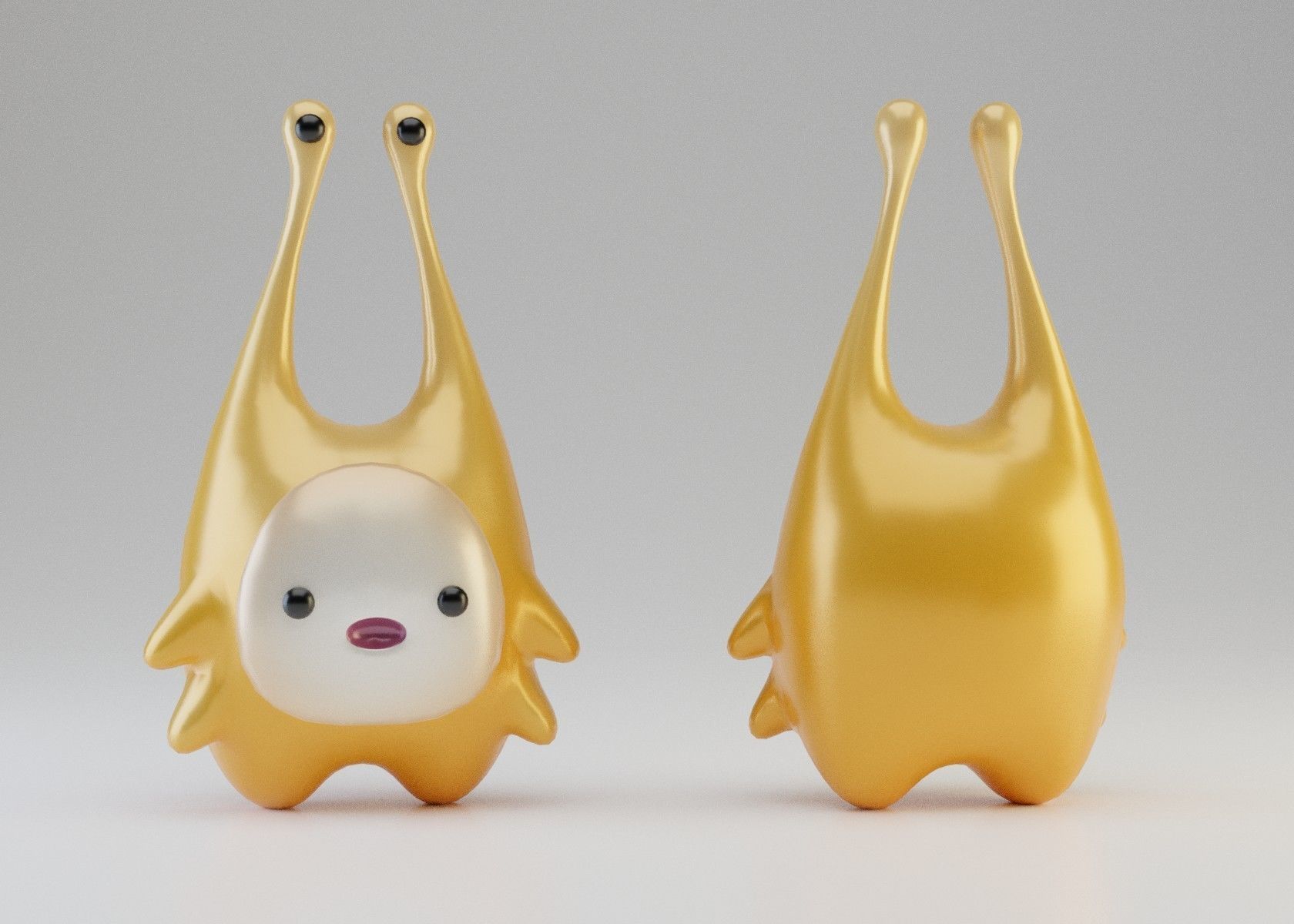 3D model Yellow mini cute creature VR / AR / low-poly | CGTrader