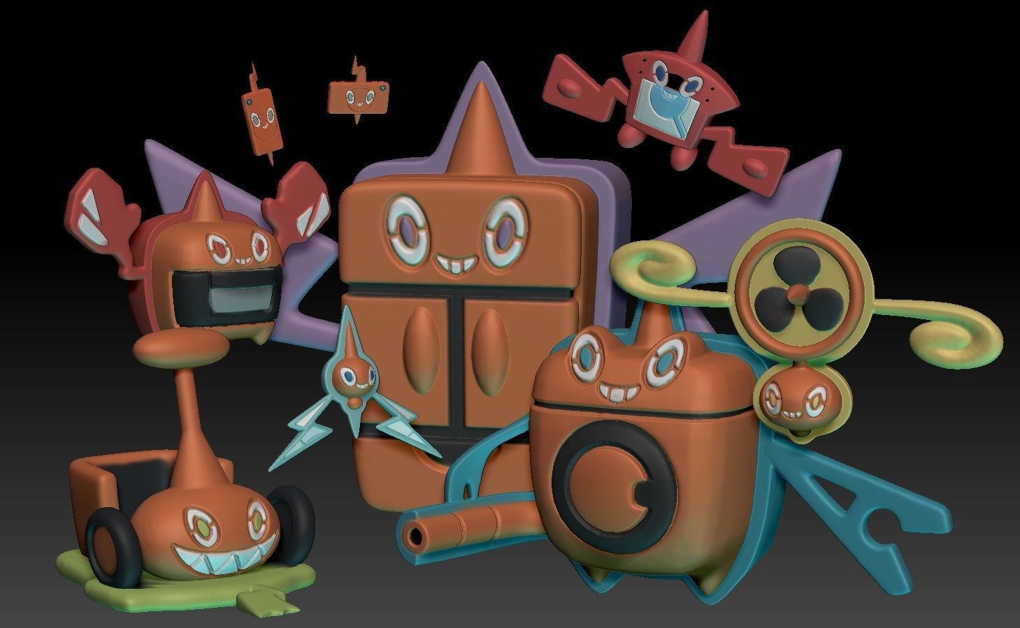 Pokemon Rotom 3D model 3D printable | CGTrader