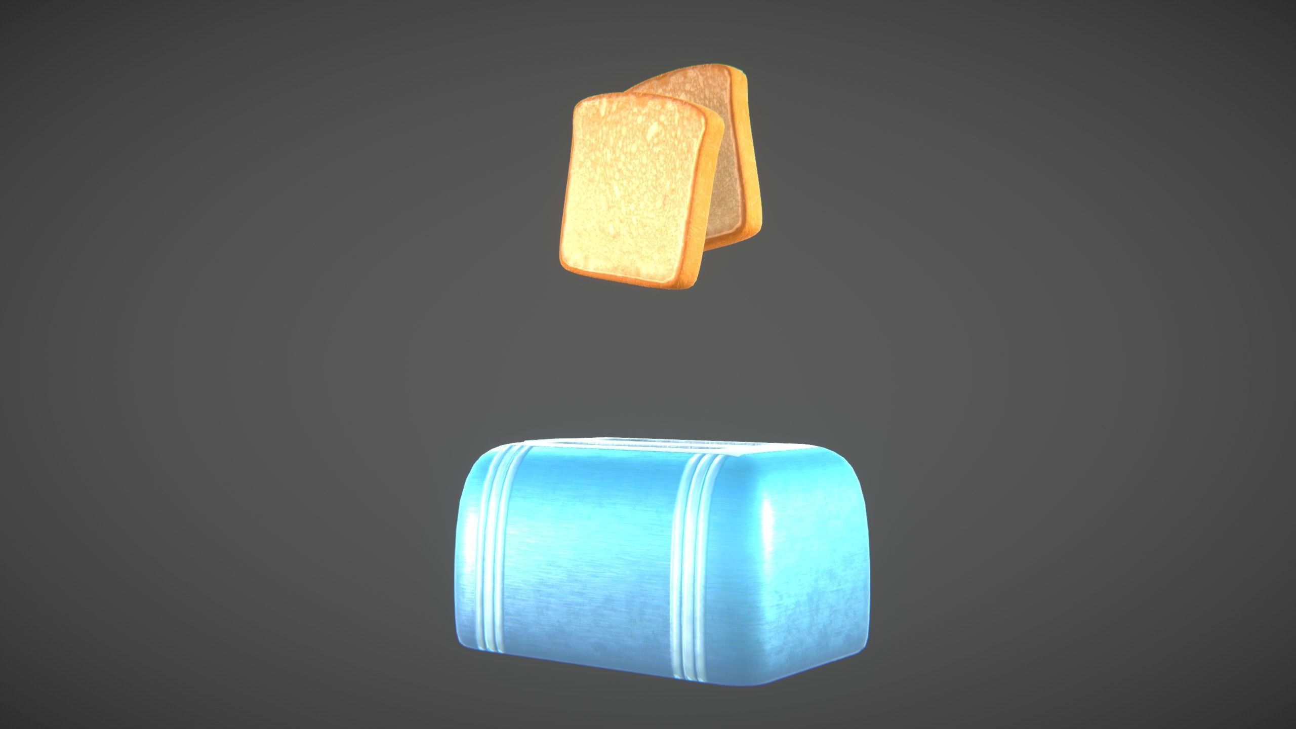 3D model Toaster with bread VR / AR / low-poly | CGTrader