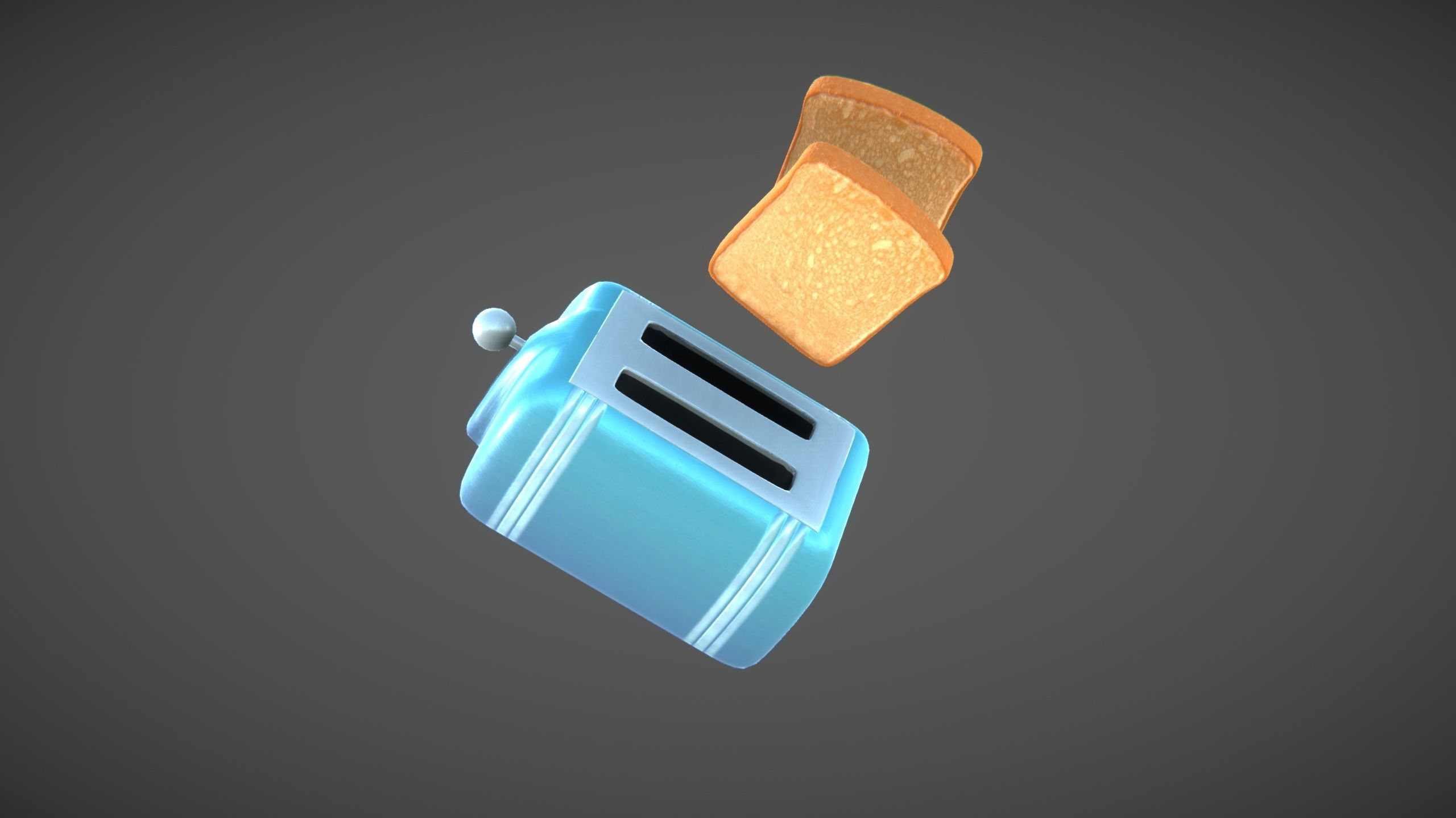 3D model Toaster with bread VR / AR / low-poly | CGTrader
