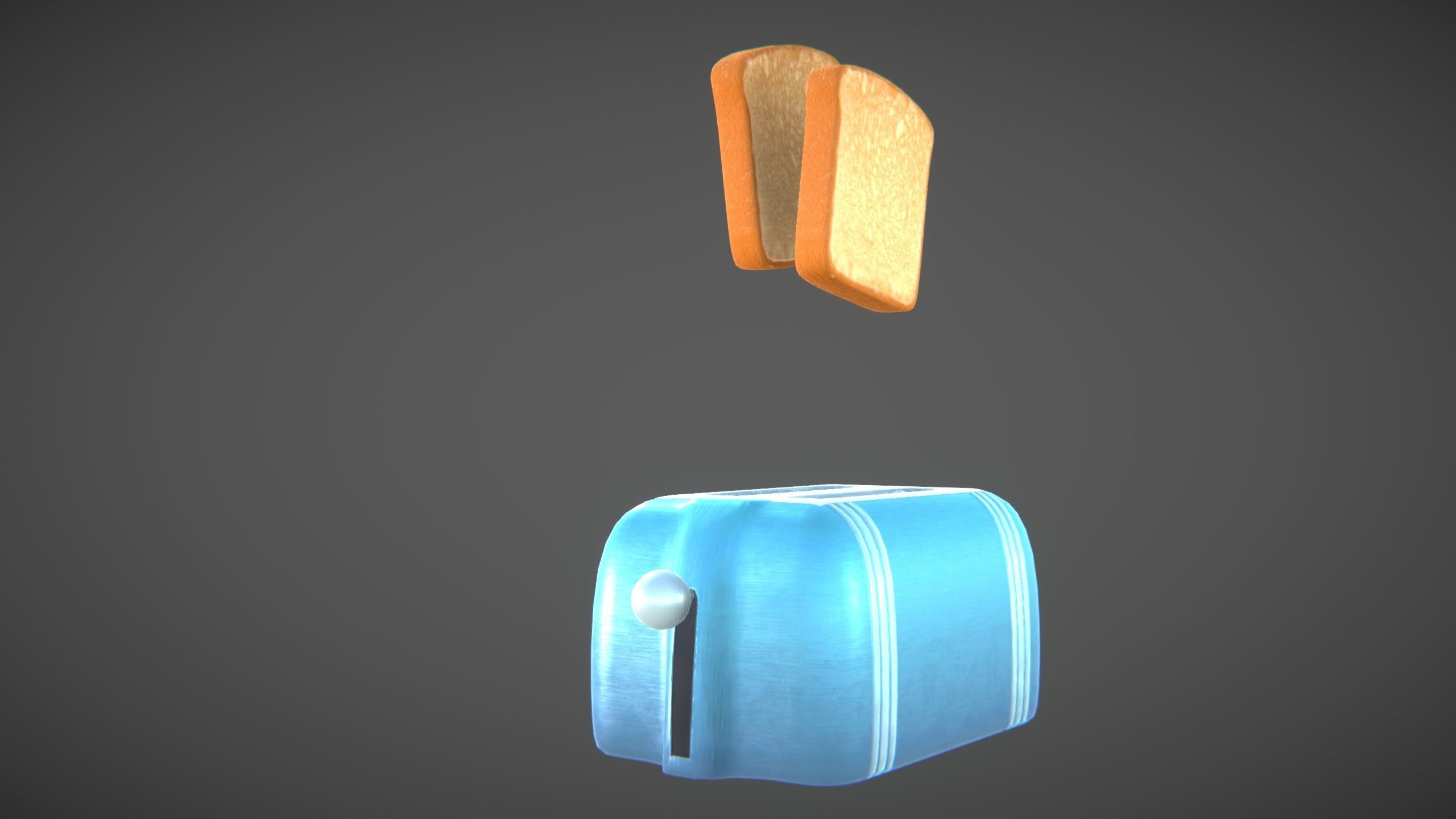3D model Toaster with bread VR / AR / low-poly | CGTrader