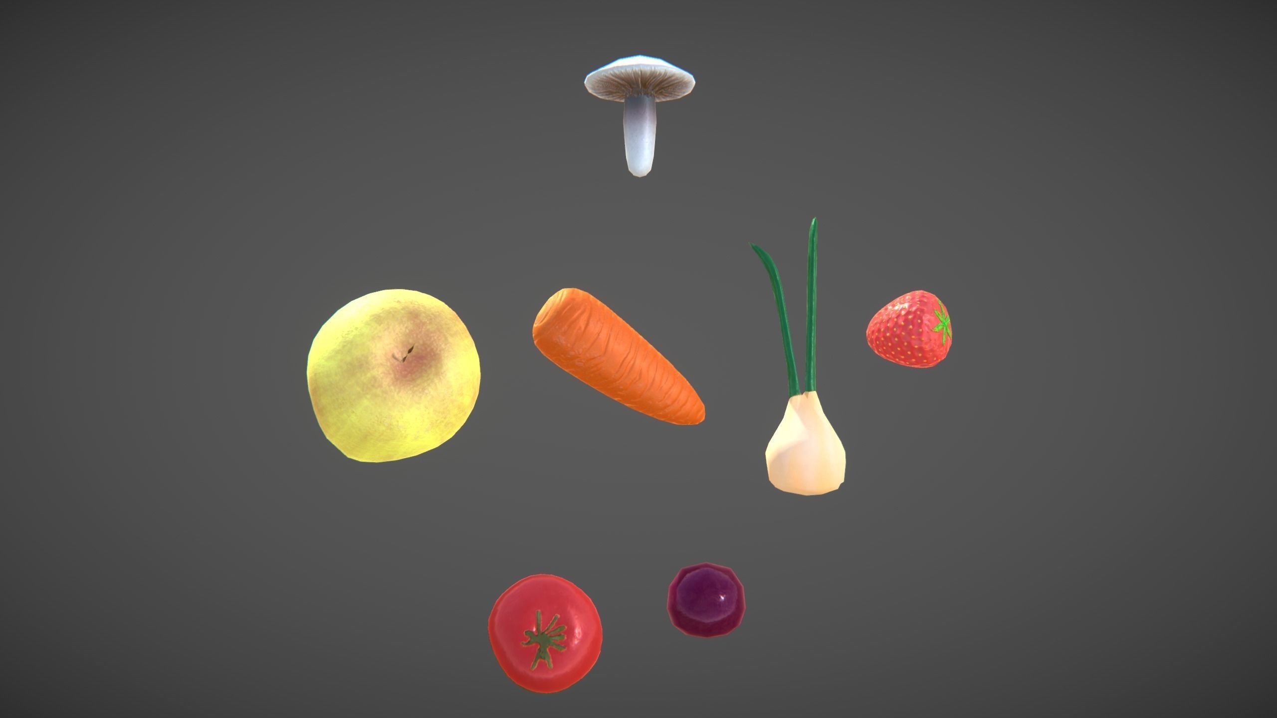3D model Lowpoly food carrot VR / AR / low-poly | CGTrader