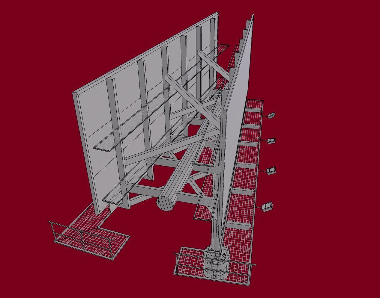 3D model Billboard 01 - Power Poles VR / AR / low-poly | CGTrader