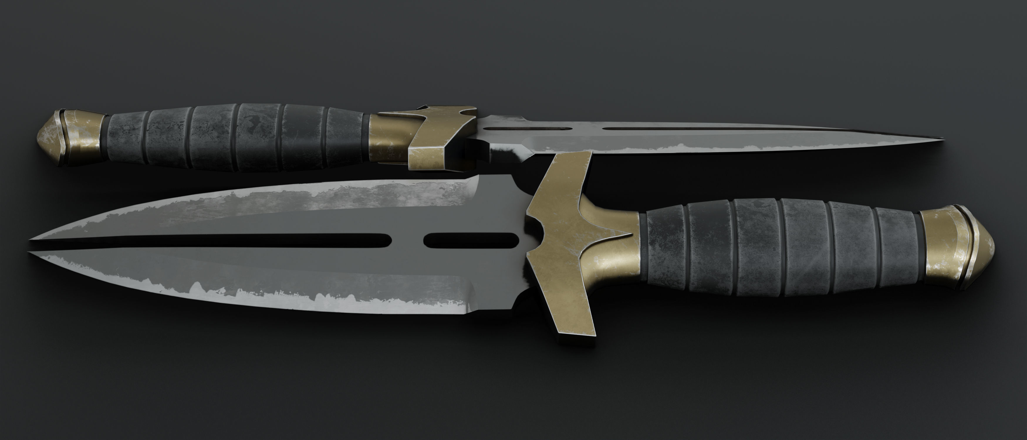 3D model Split Blade Knife VR / AR / low-poly | CGTrader