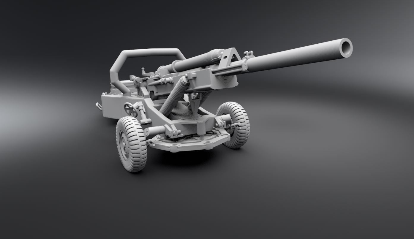 M102 105mm Howitzer 3D model 3D printable | CGTrader