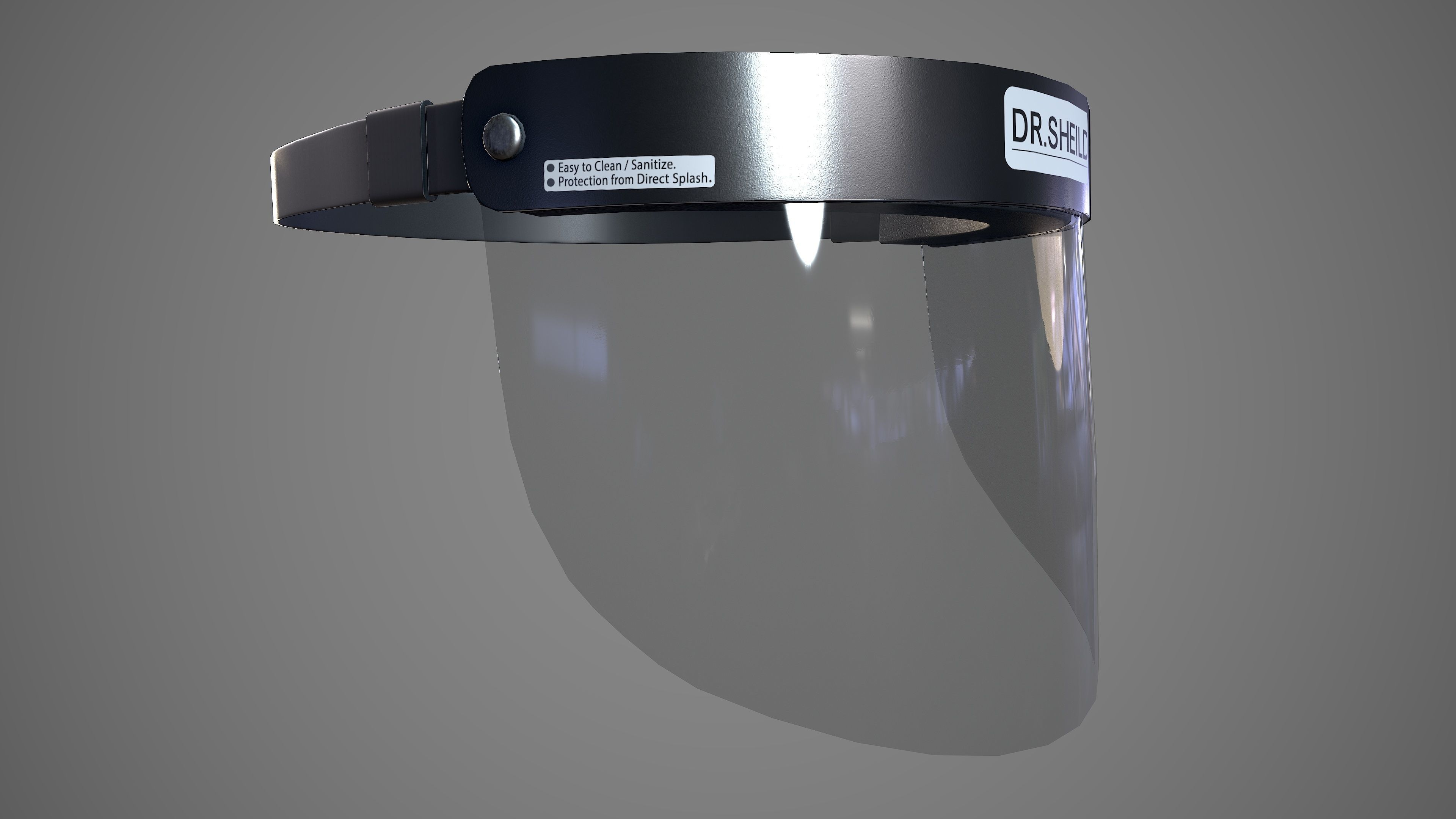 3D model Face Shield Plastic VR / AR / low-poly | CGTrader