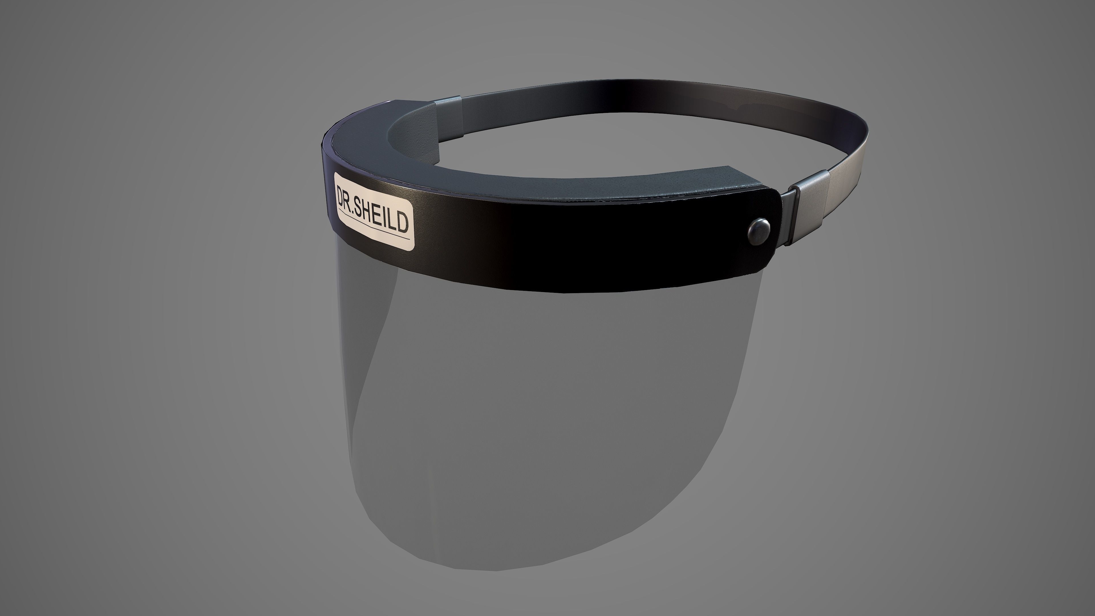 3D model Face Shield Plastic VR / AR / low-poly | CGTrader