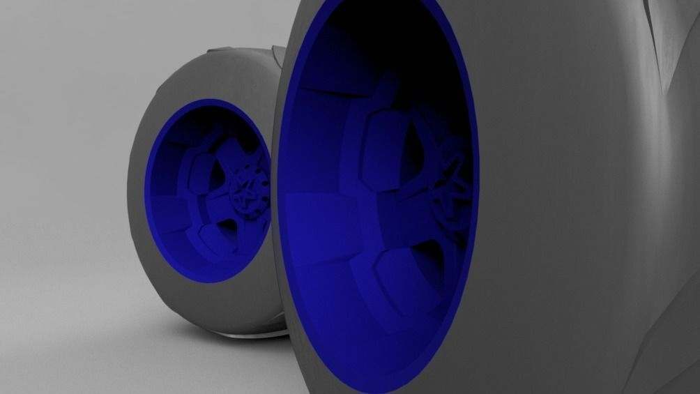 Monster wheel 1 3D model rigged | CGTrader