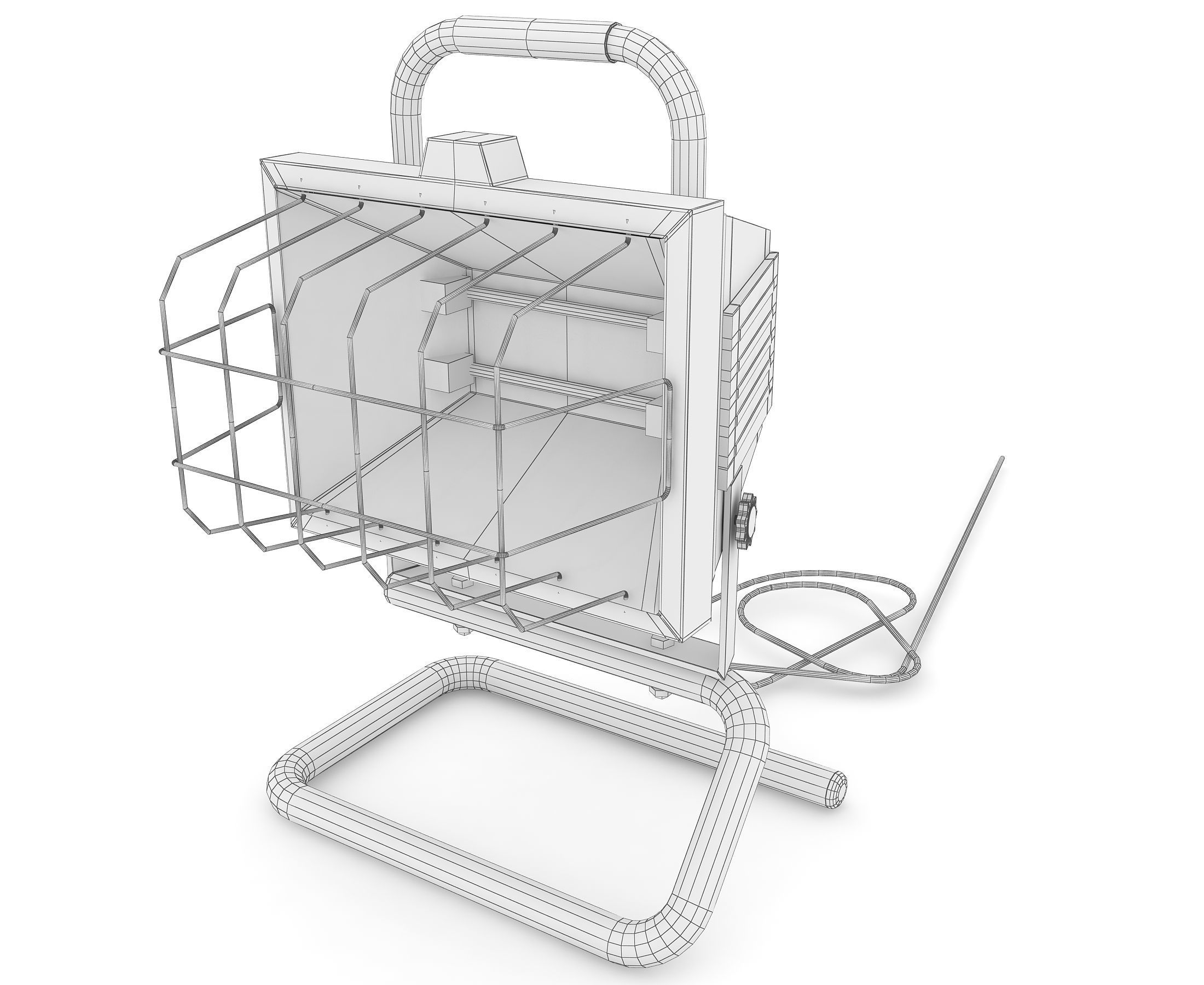 Halogen Work Lamp 3D model | CGTrader