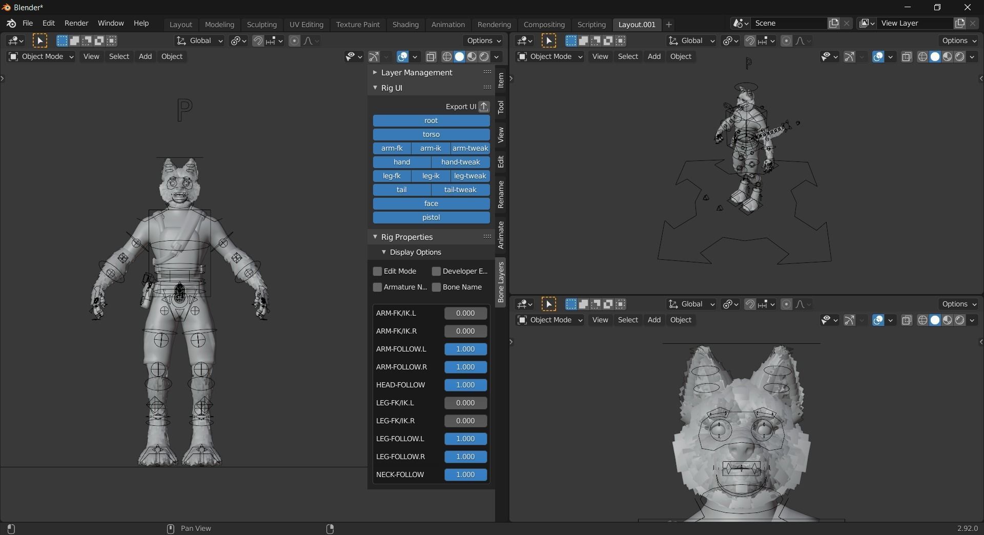 FURRY WOLF SOLDIER 3D model rigged | CGTrader