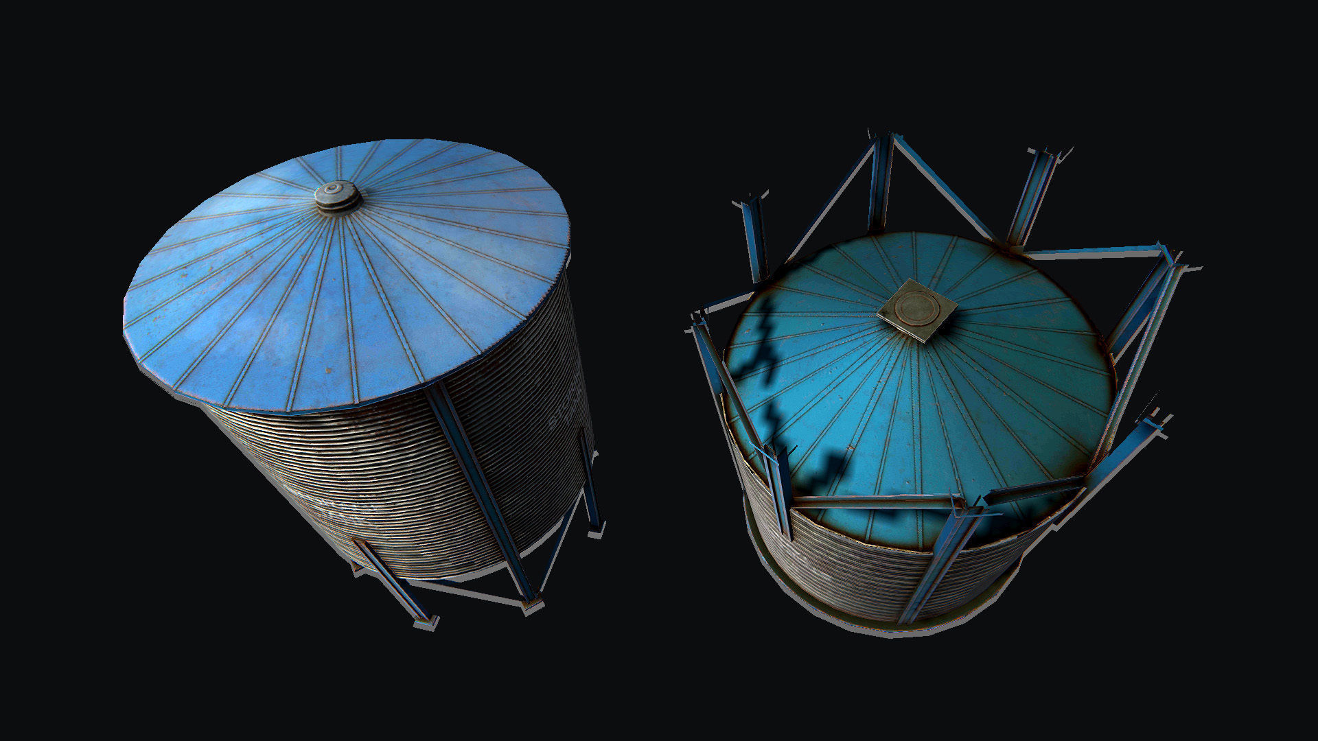 3D model Storage Tank Industrial cylinder Low-poly 3D model Type02 VR ...