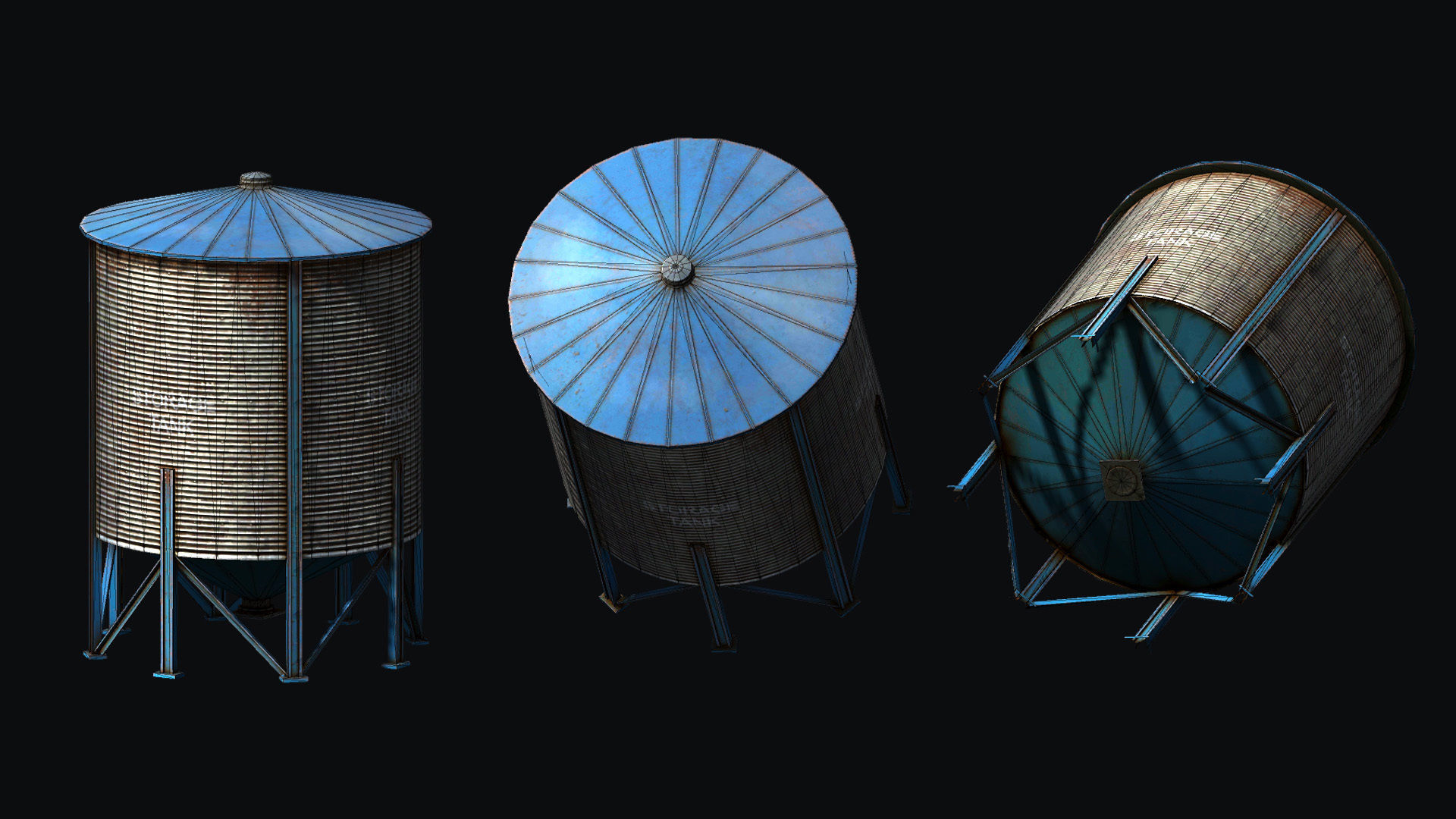 3D model Storage Tank Industrial cylinder Low-poly 3D model Type02 VR ...