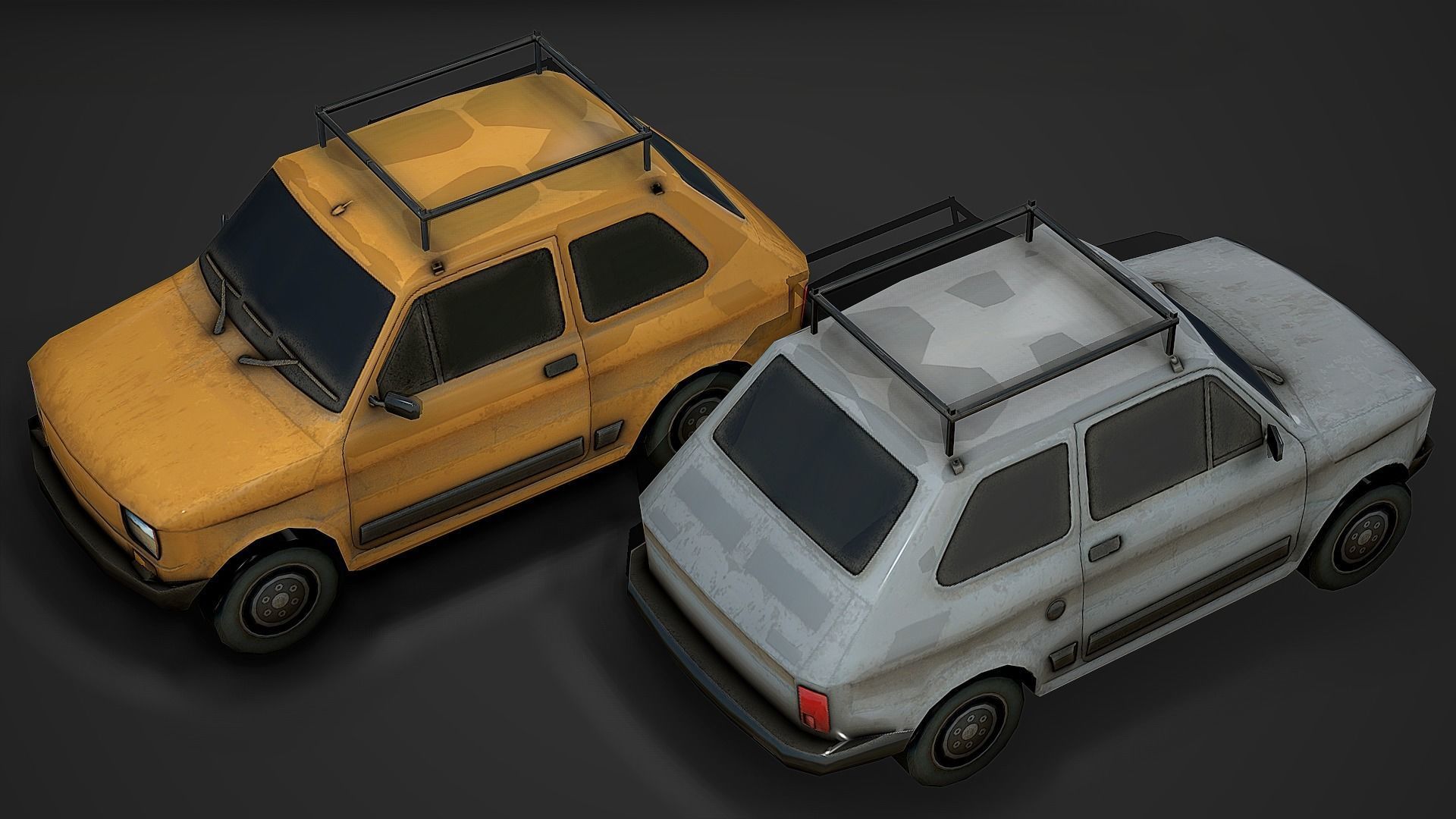 3D model Old Car 02 Low Poly Mobile Ready VR / AR / low-poly | CGTrader