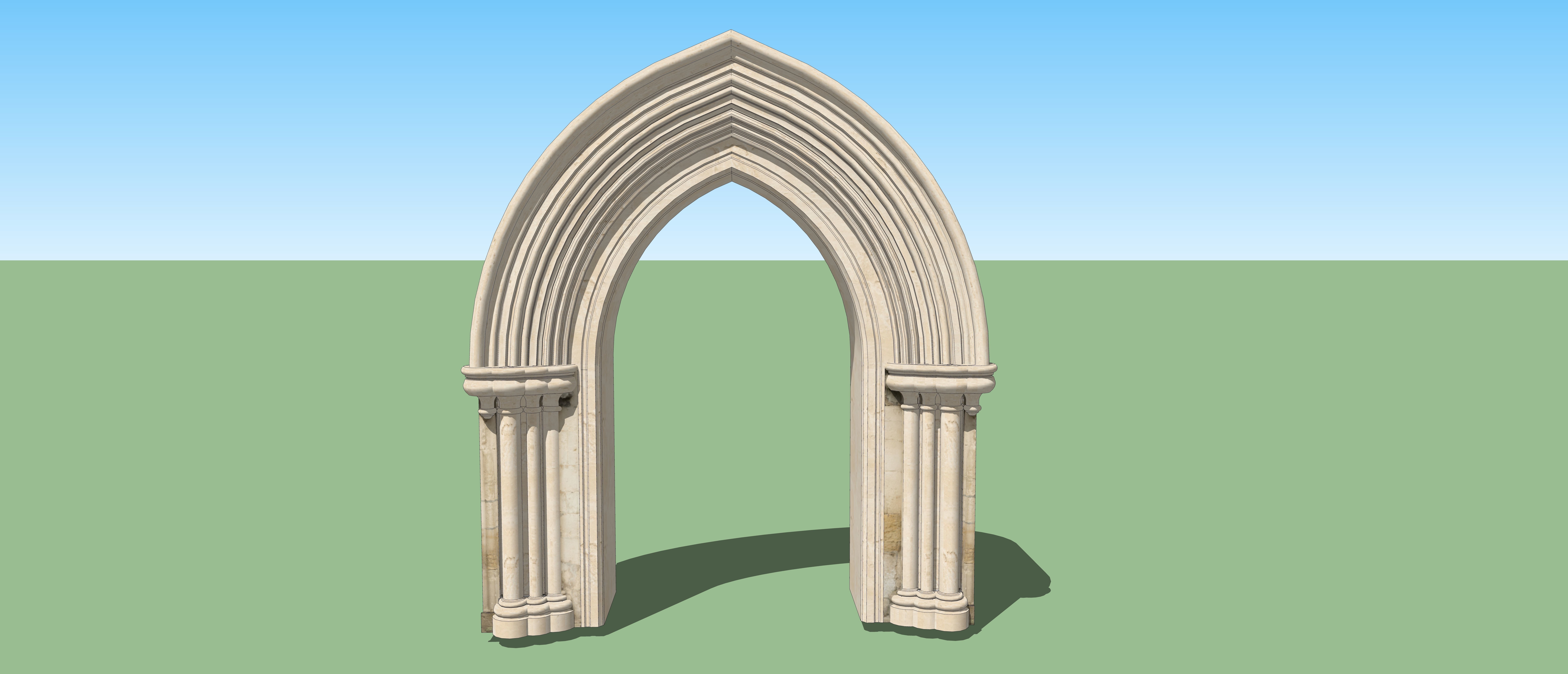 3D model pointed ARCH VR / AR / low-poly | CGTrader