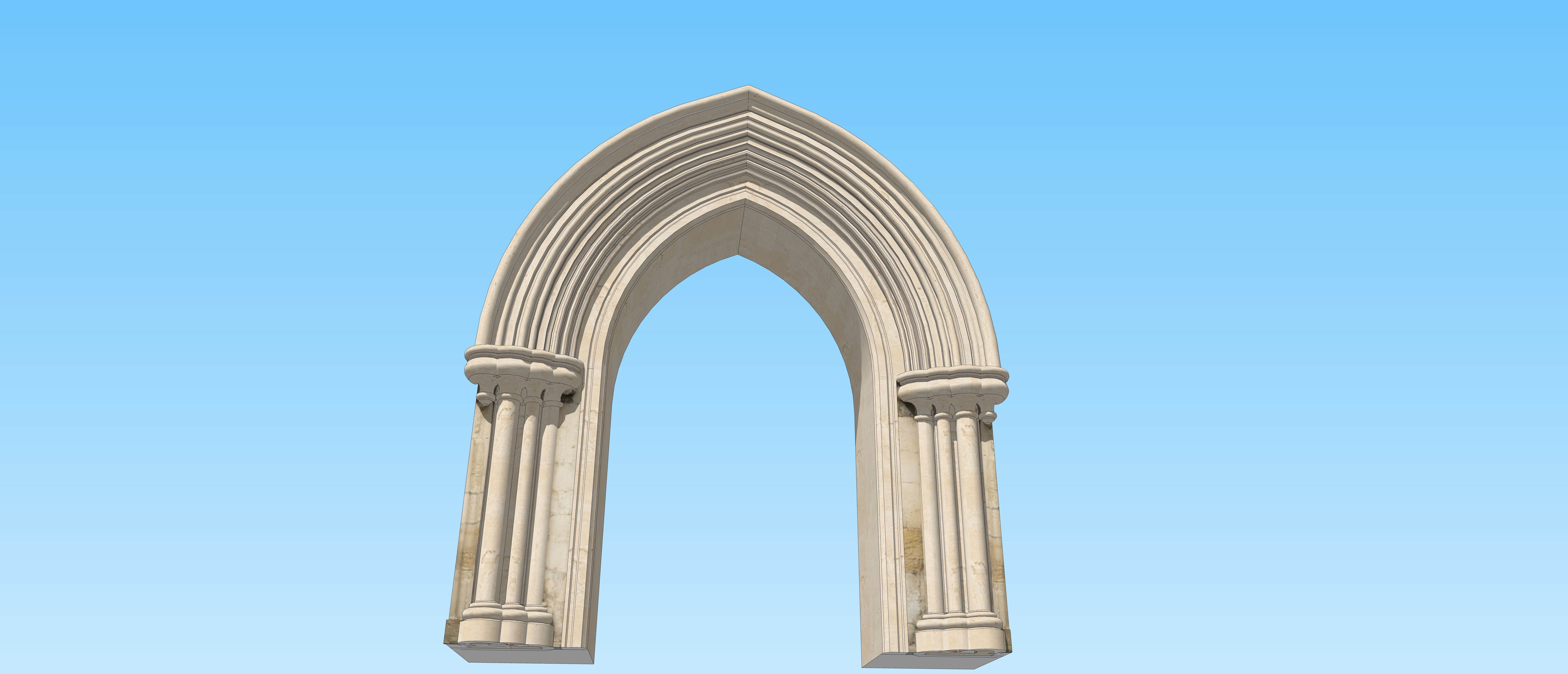 3D model pointed ARCH VR / AR / low-poly | CGTrader