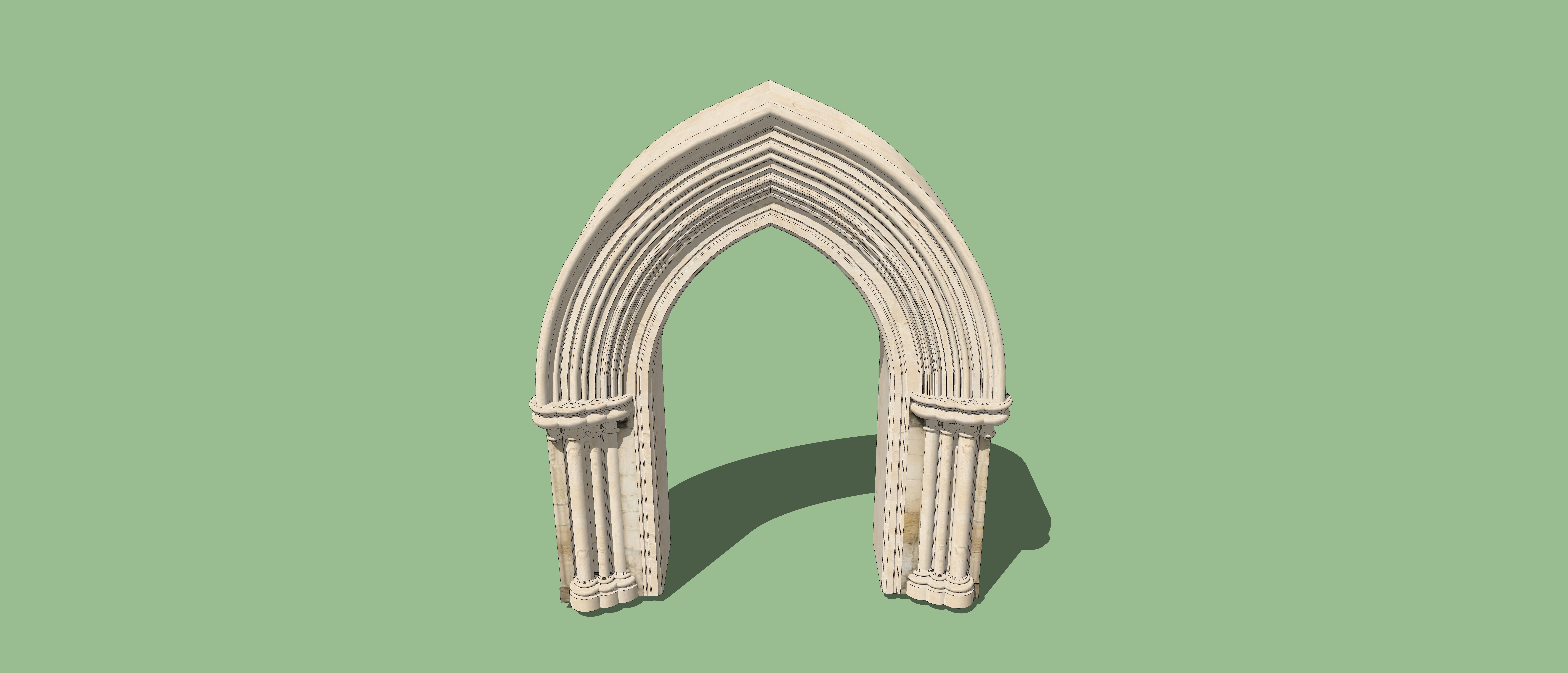 3D model pointed ARCH VR / AR / low-poly | CGTrader
