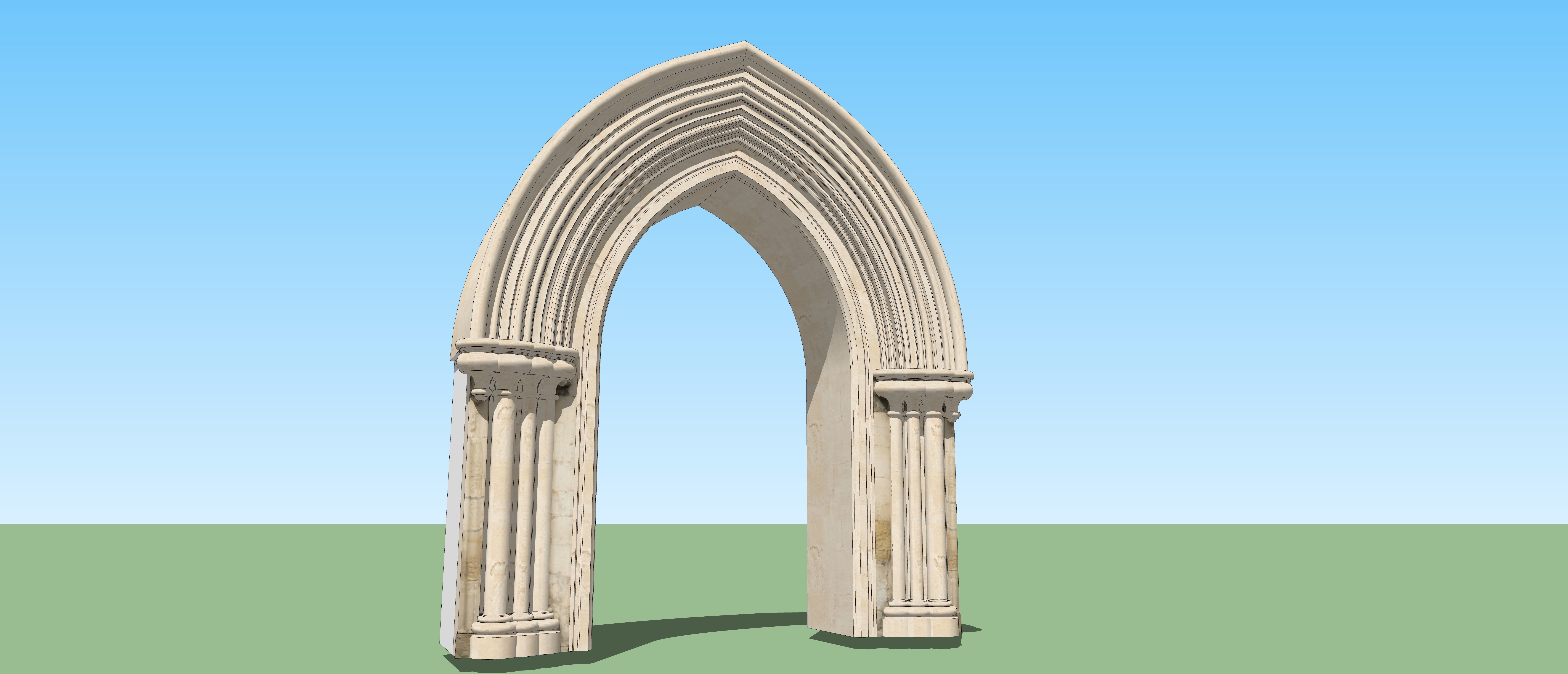 3D model pointed ARCH VR / AR / low-poly | CGTrader