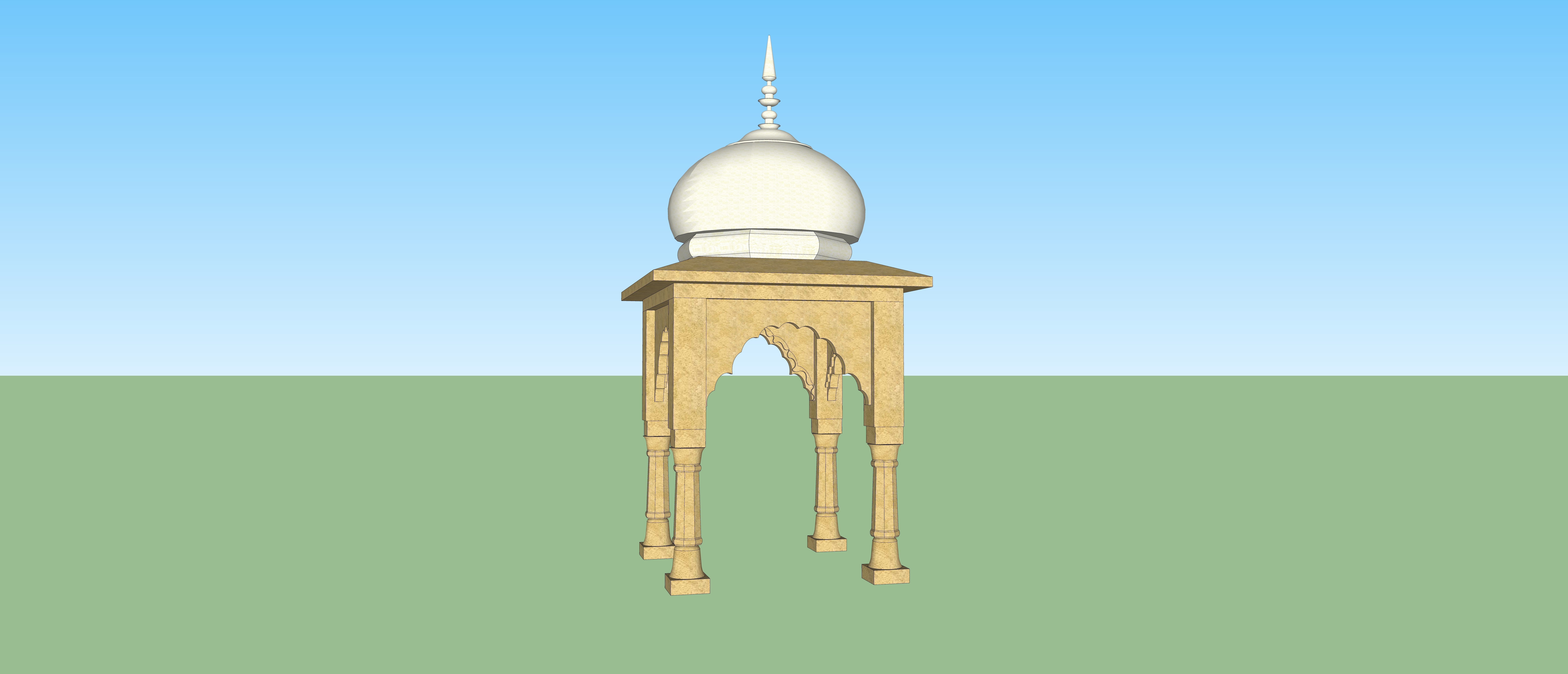 3D model indian jodhpuri stone chatri VR / AR / low-poly | CGTrader