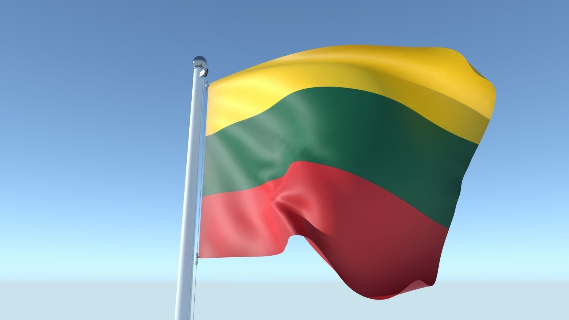 3D model Animated Flag of Lithuania VR / AR / low-poly | CGTrader