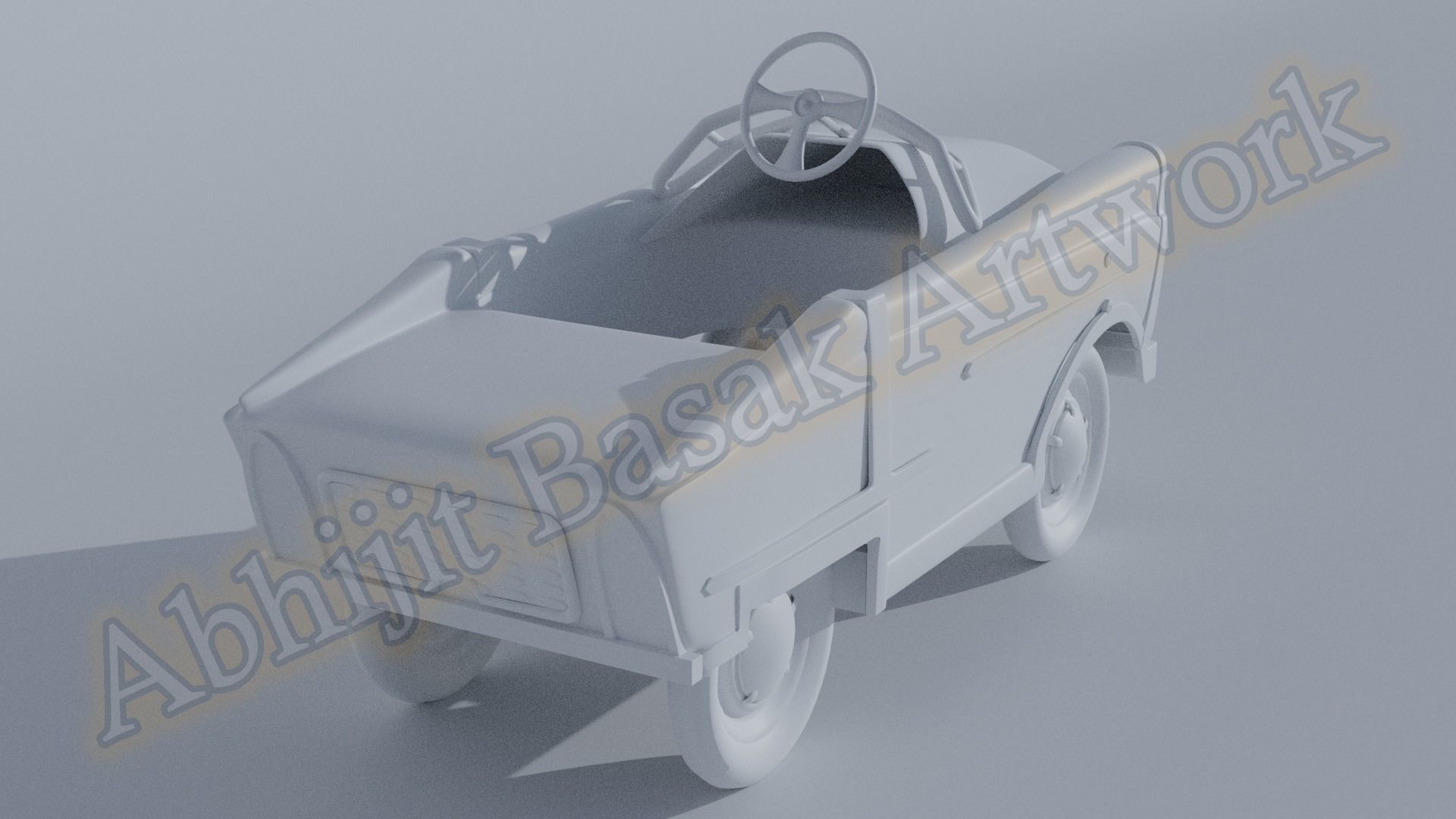 Classic 3D Car with Separate Parts for 3D Printing - Toy car 3D model ...