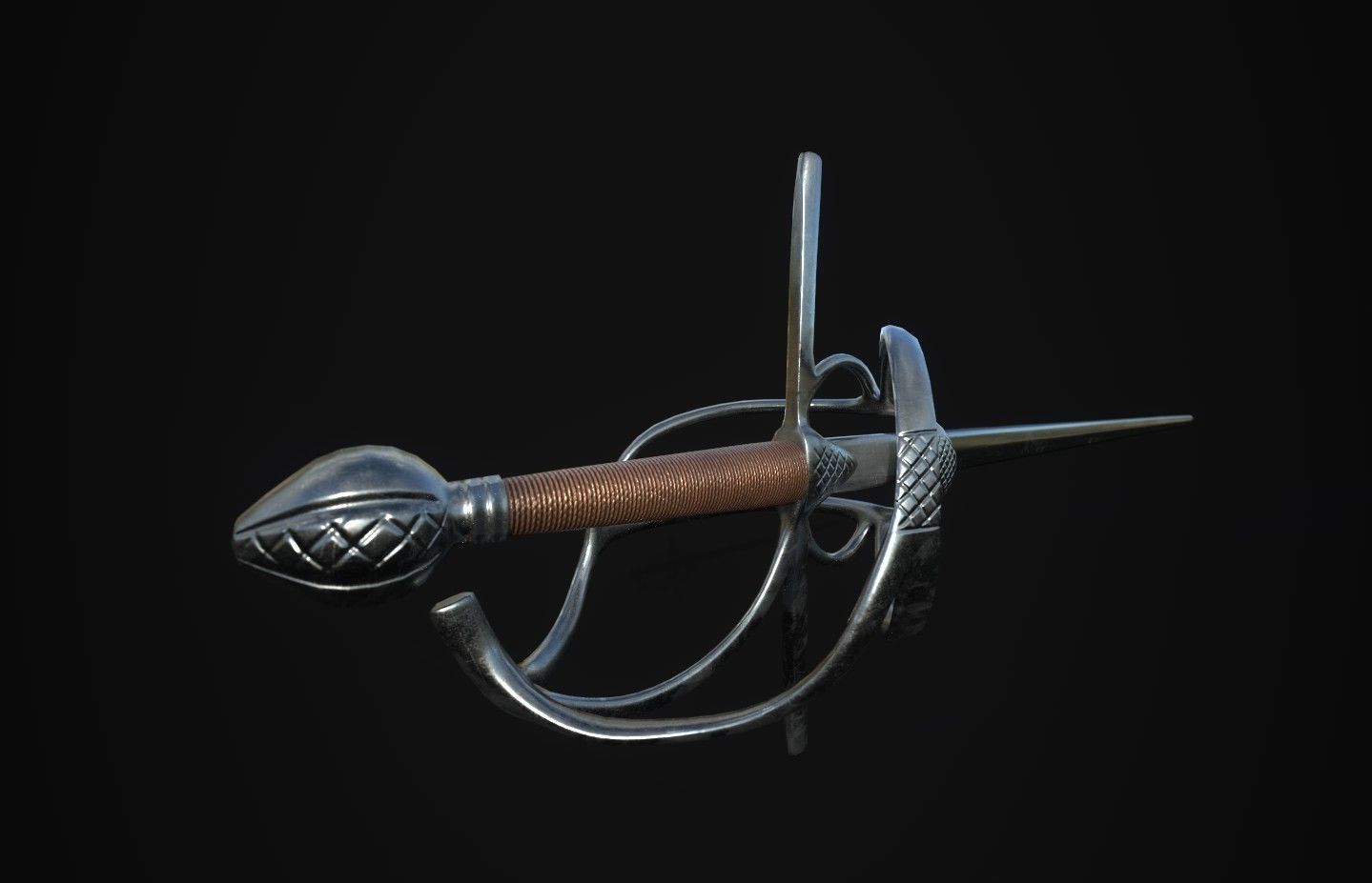 3D model Rapier sword VR / AR / low-poly | CGTrader