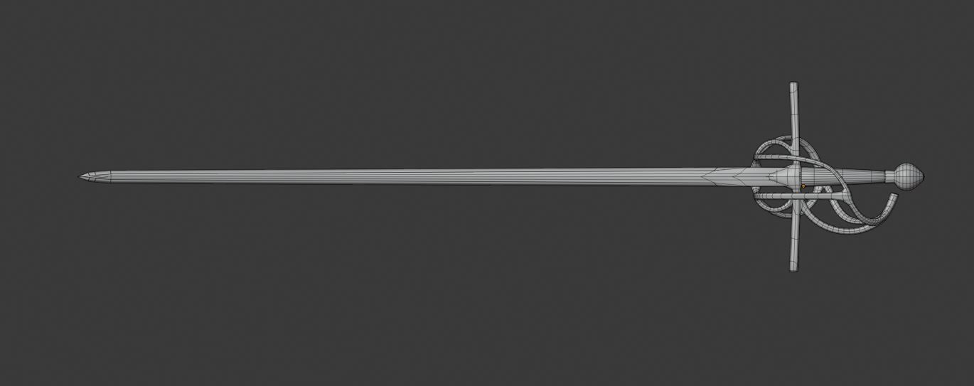 3D model Rapier sword VR / AR / low-poly | CGTrader