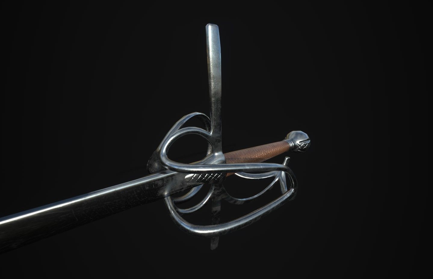 3D model Rapier sword VR / AR / low-poly | CGTrader