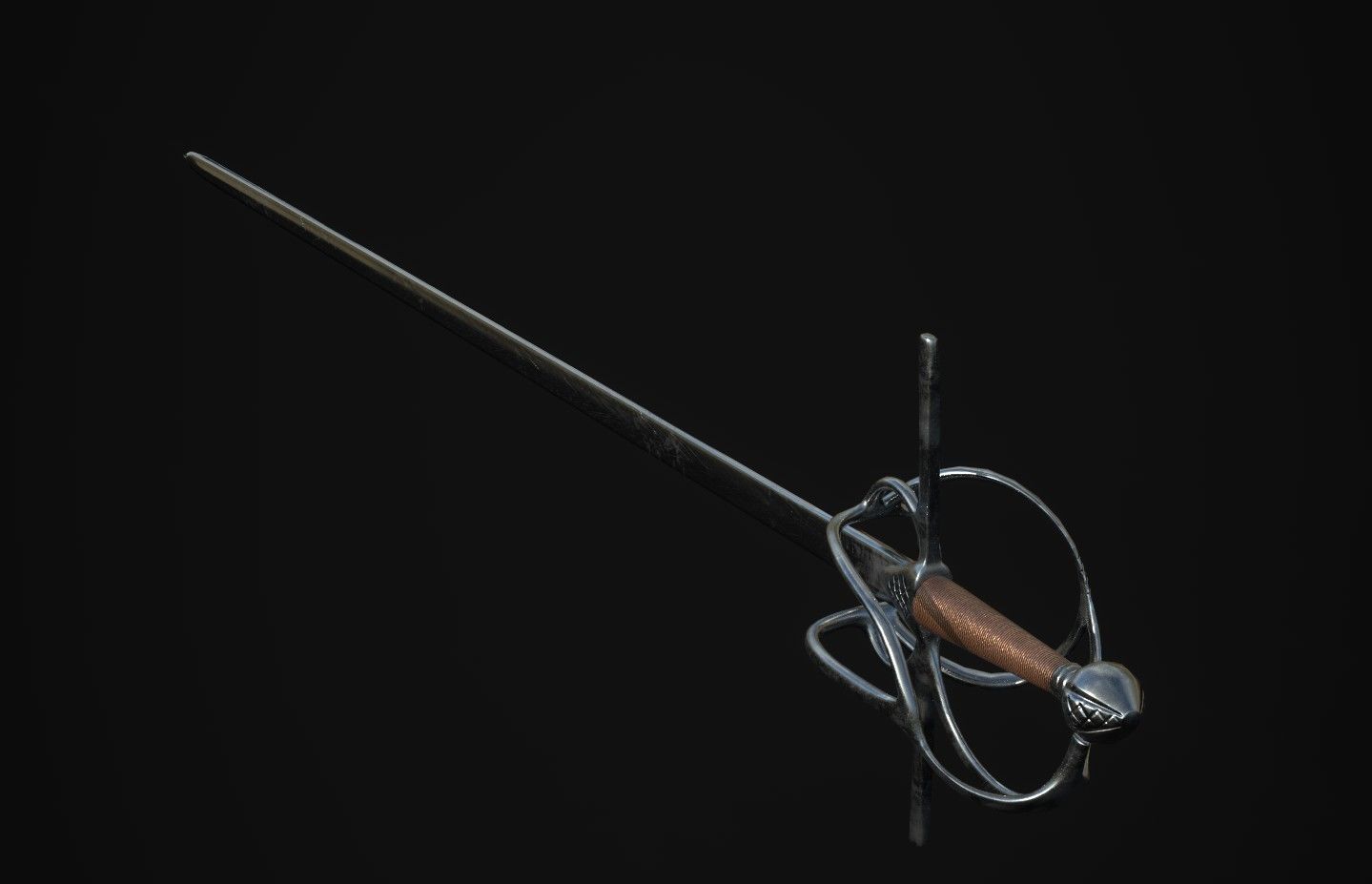 3D model Rapier sword VR / AR / low-poly | CGTrader