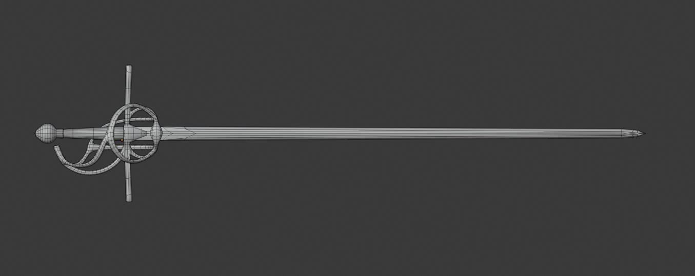 3D model Rapier sword VR / AR / low-poly | CGTrader