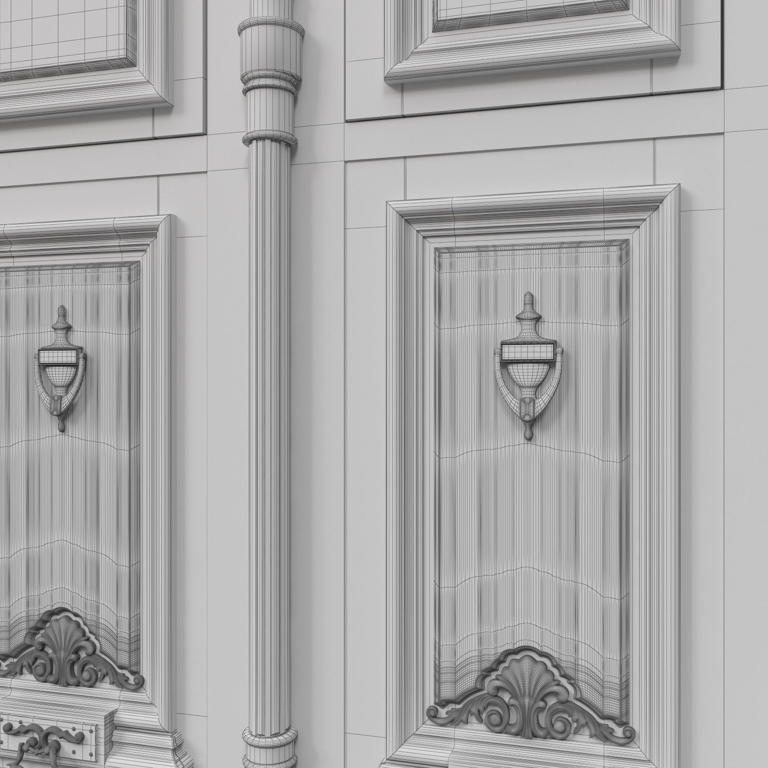 Entrance classic door 41 3D model | CGTrader