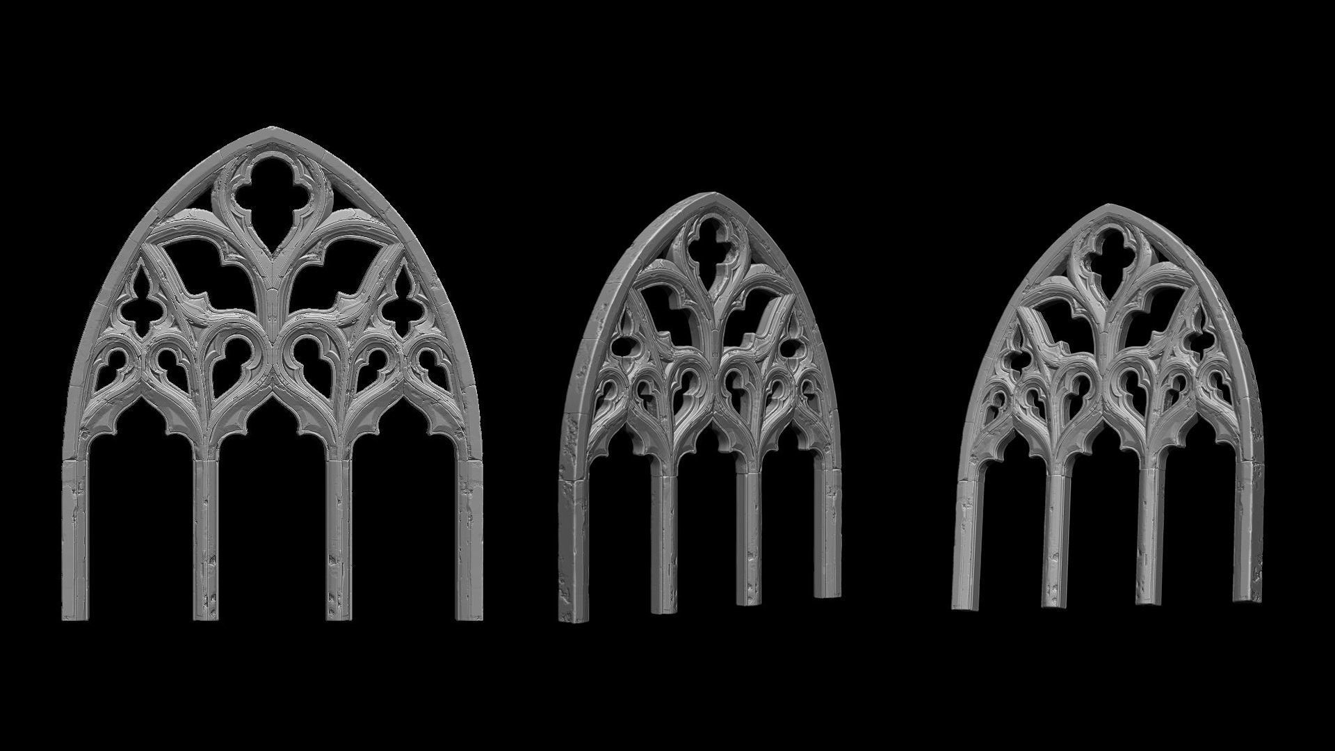 Gothic Window 3D model | CGTrader