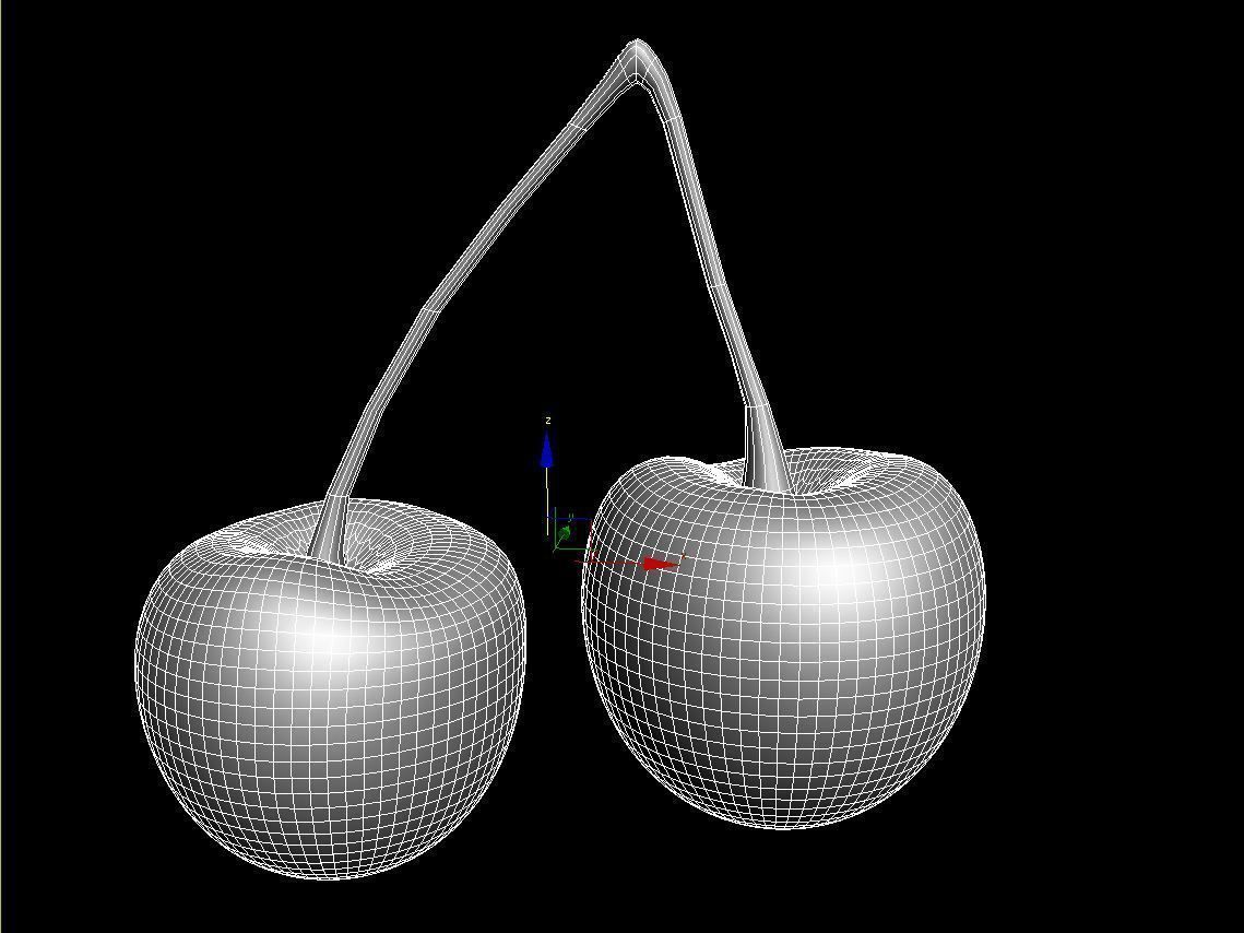 cherry two cherries free 3D model | CGTrader