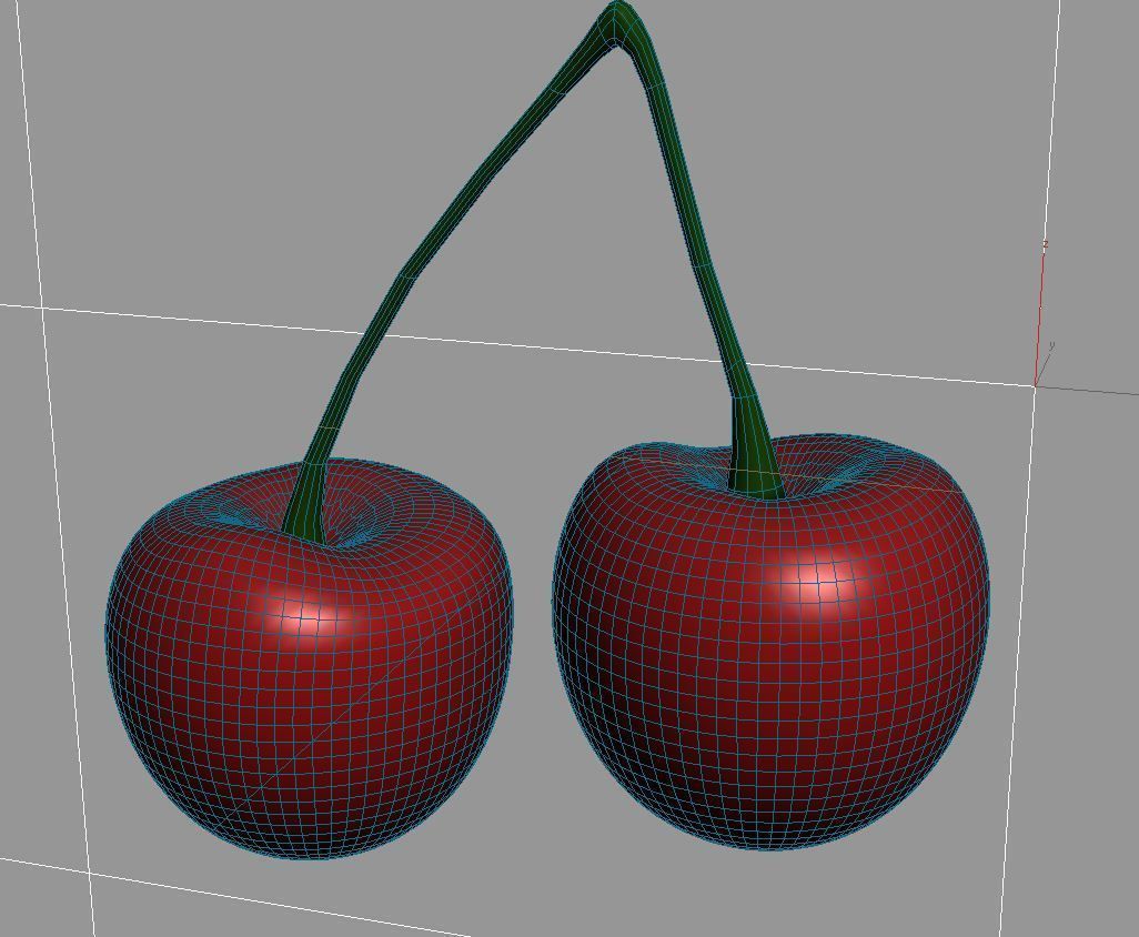 cherry two cherries free 3D model | CGTrader