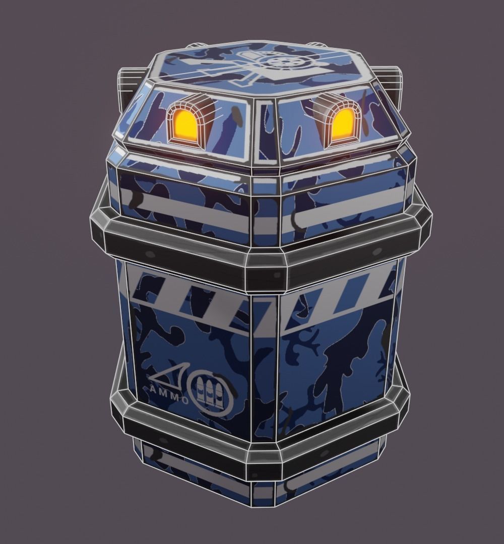 3D model Barrel turret VR / AR / low-poly | CGTrader