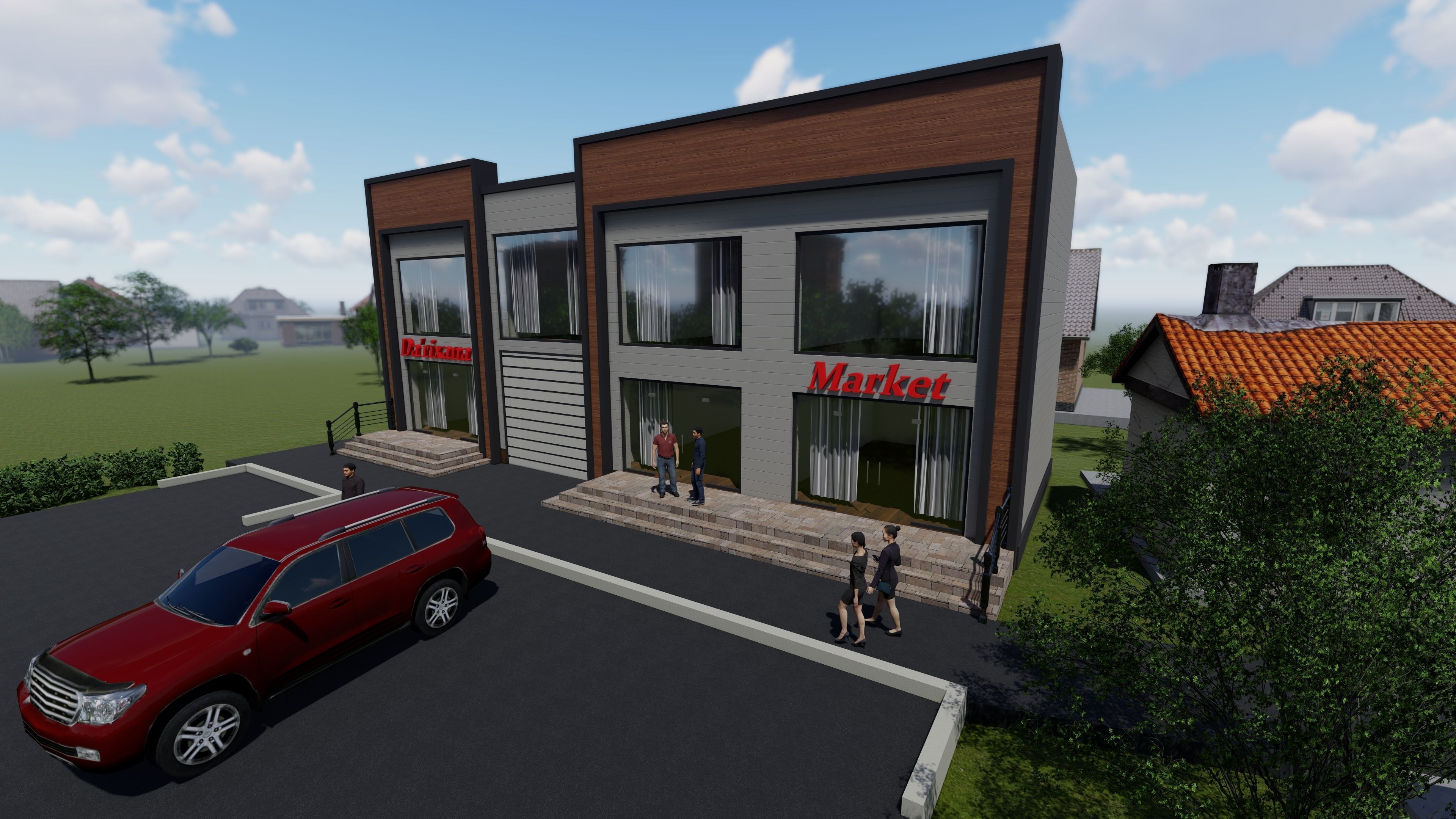 Modern Market 3D model | CGTrader