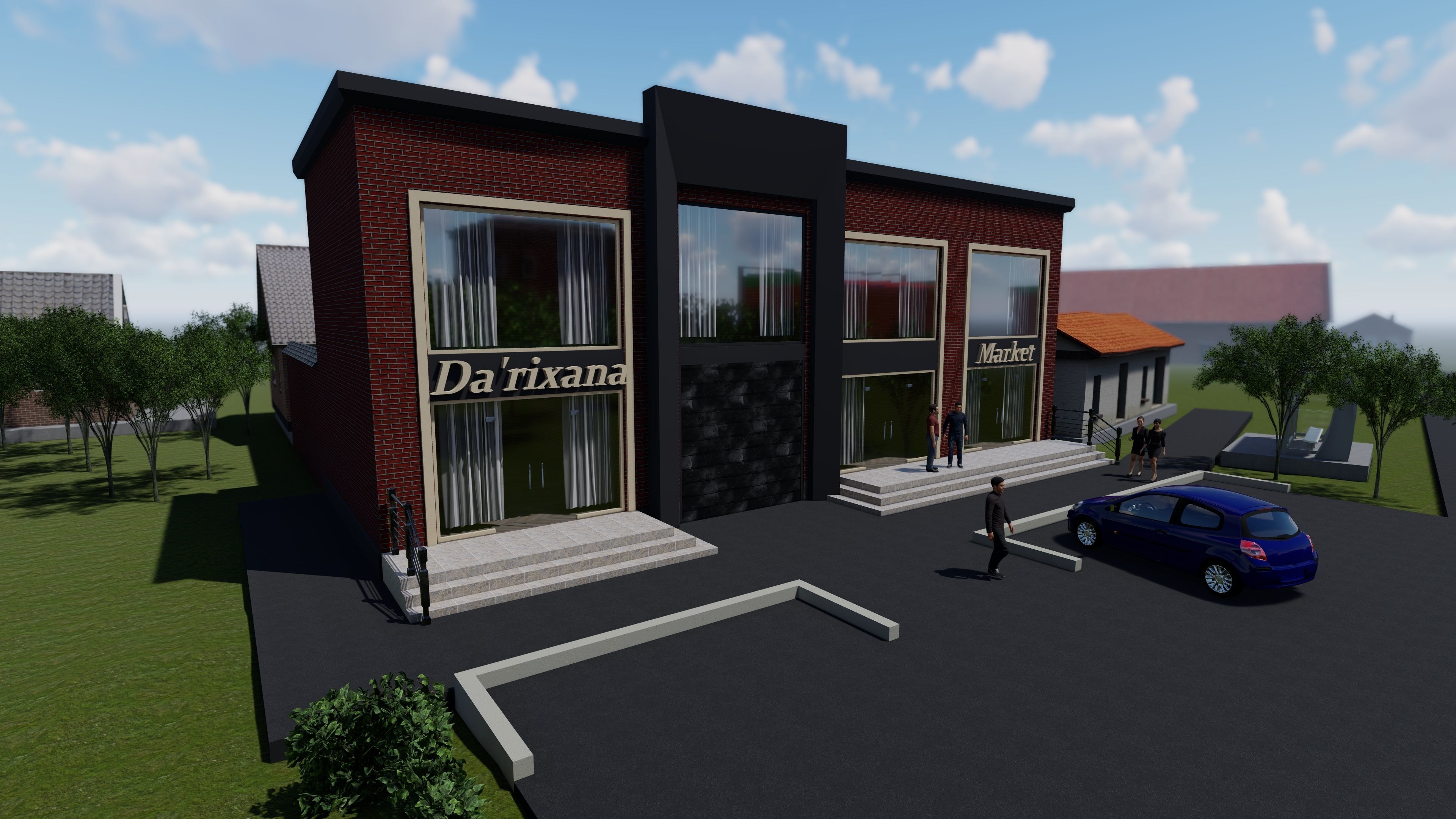 Modern Market 3D model | CGTrader