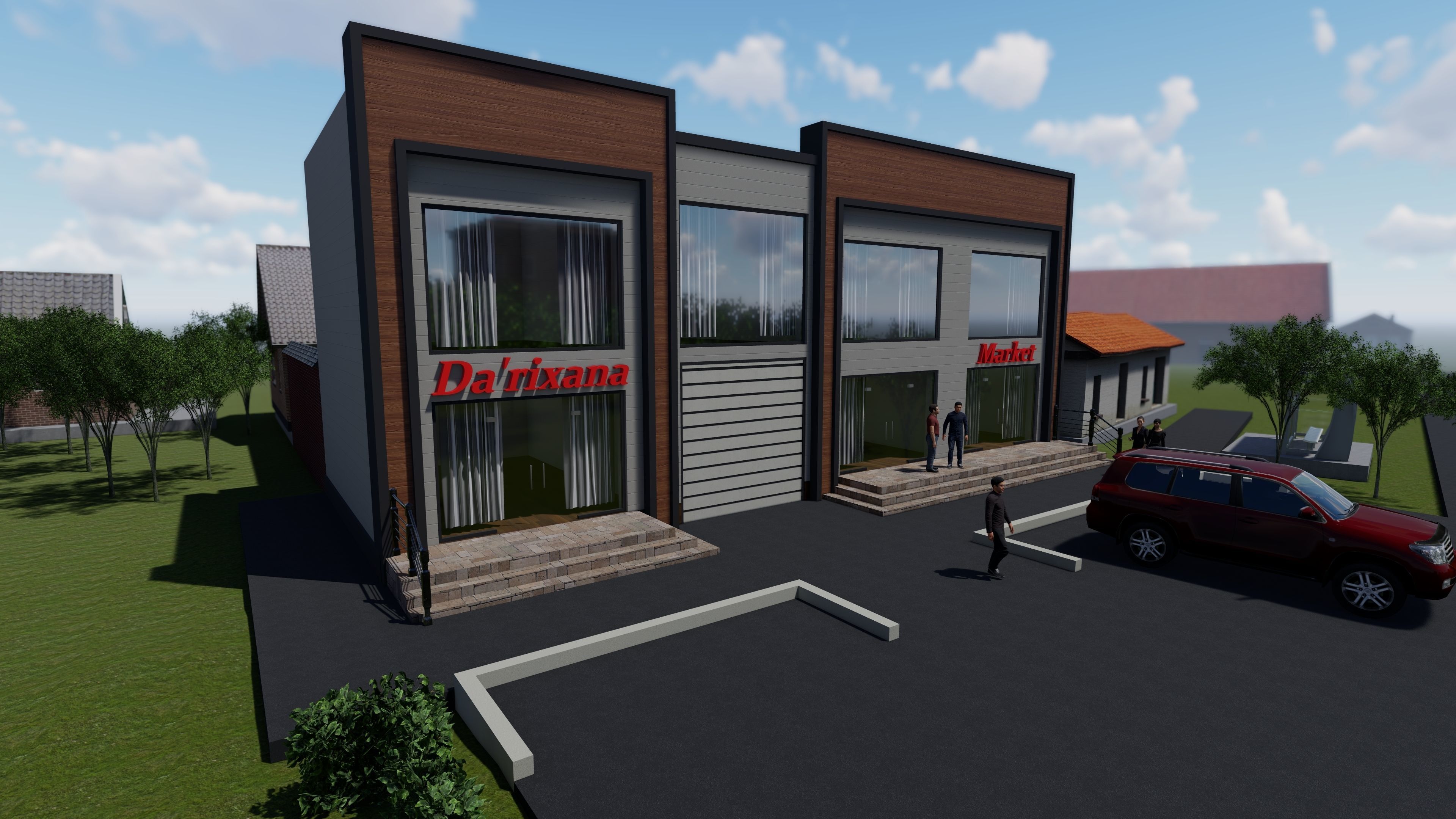 Modern Market 3D model | CGTrader