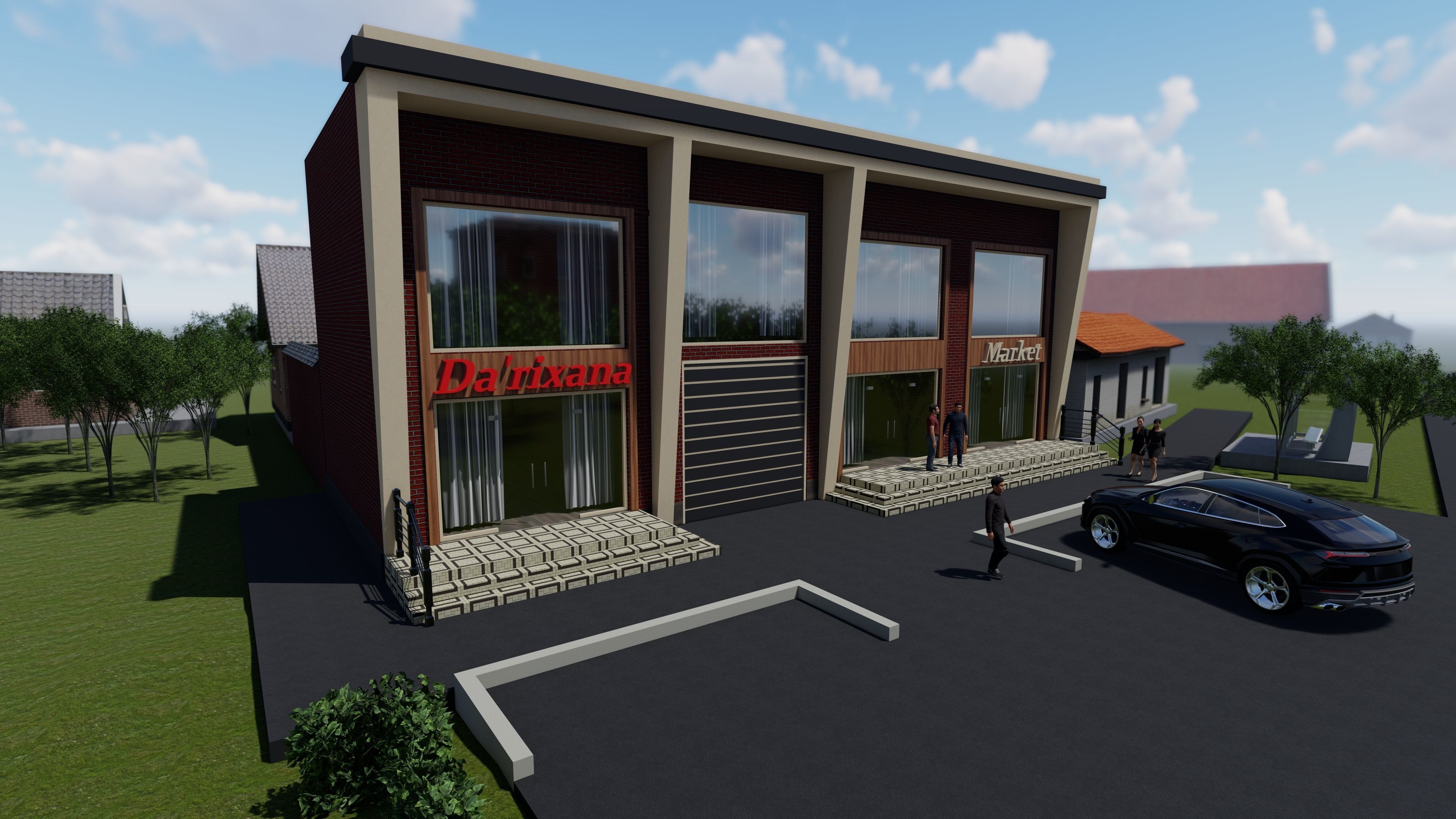 Modern Market 3D model | CGTrader