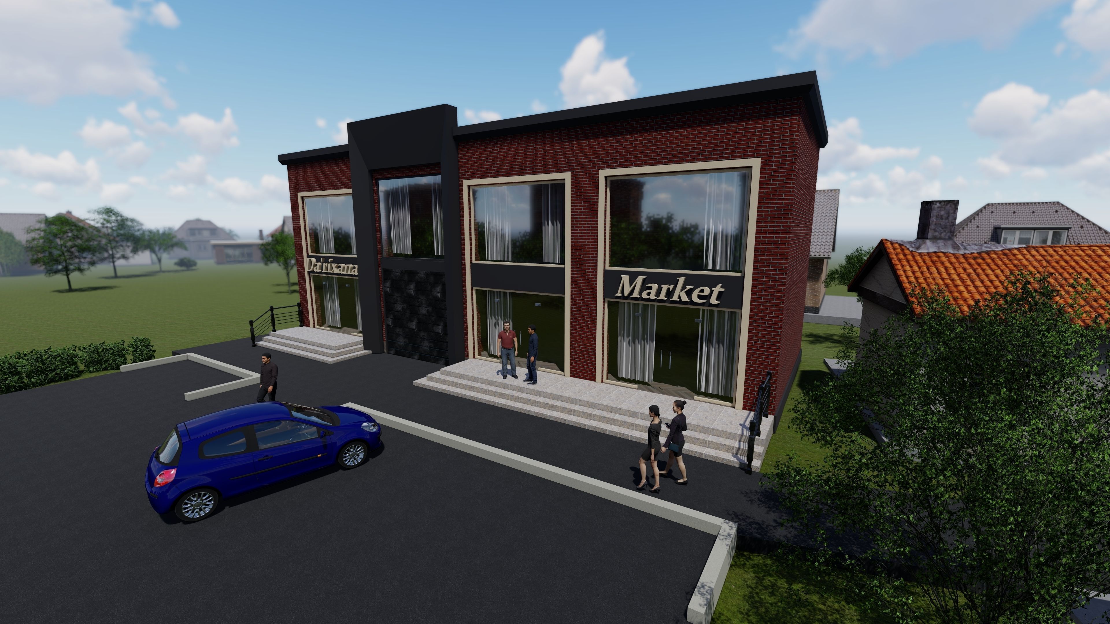 Modern Market 3D model | CGTrader