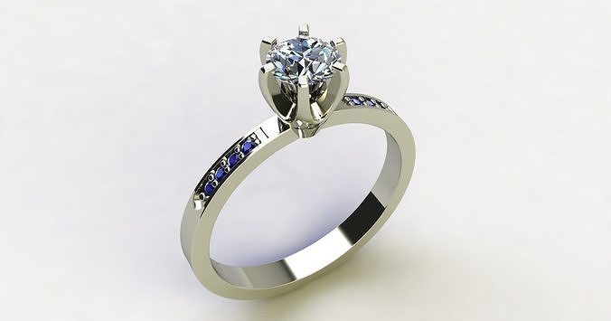 FREE Classic Engagement ring free 3D model 3D printable | CGTrader