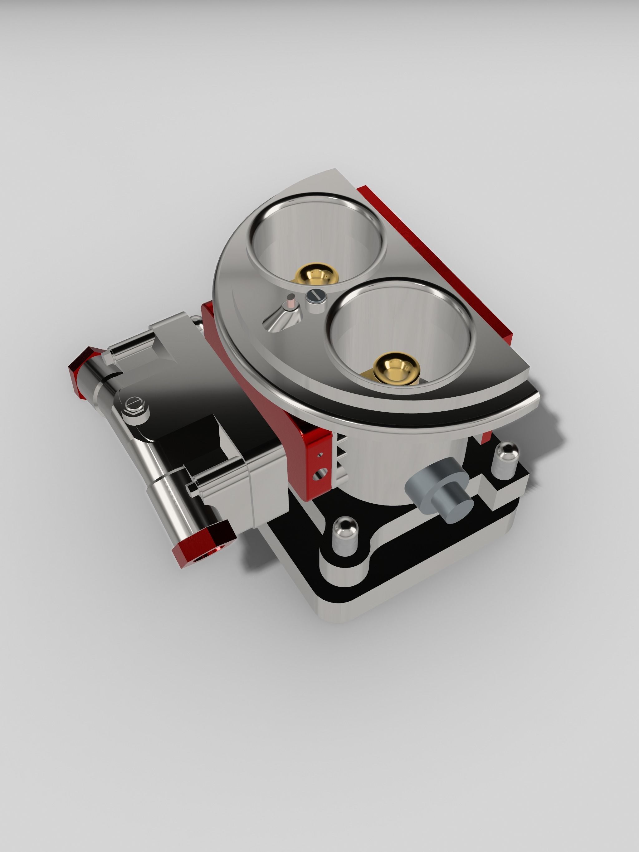 Holley Split Dominator Carb Drag Racing Intake 3D model 3D printable ...