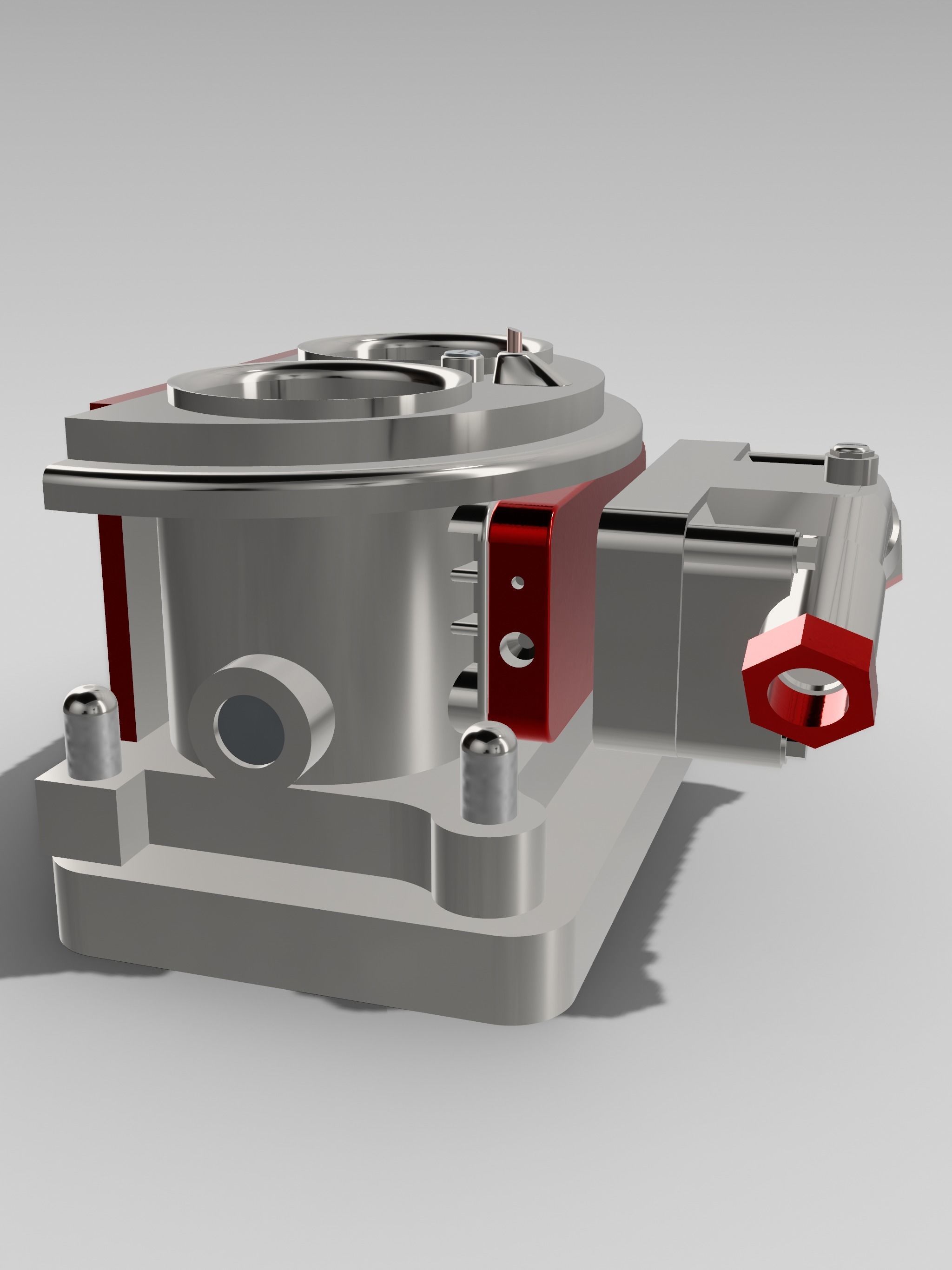 Holley Split Dominator Carb Drag Racing Intake 3D model 3D printable ...