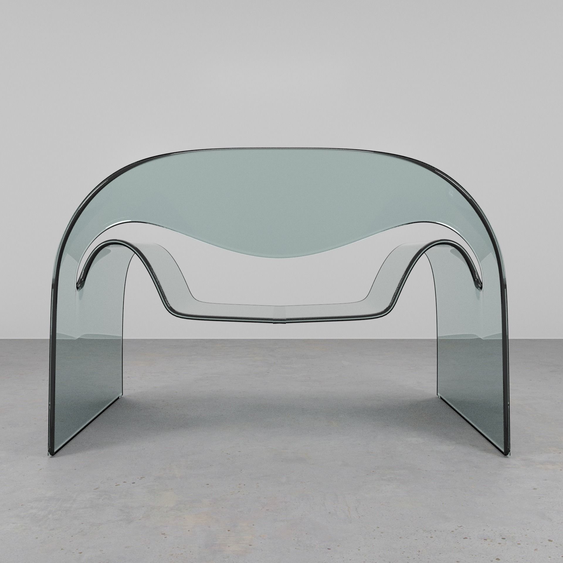 Ghost glass chair 3D model | CGTrader