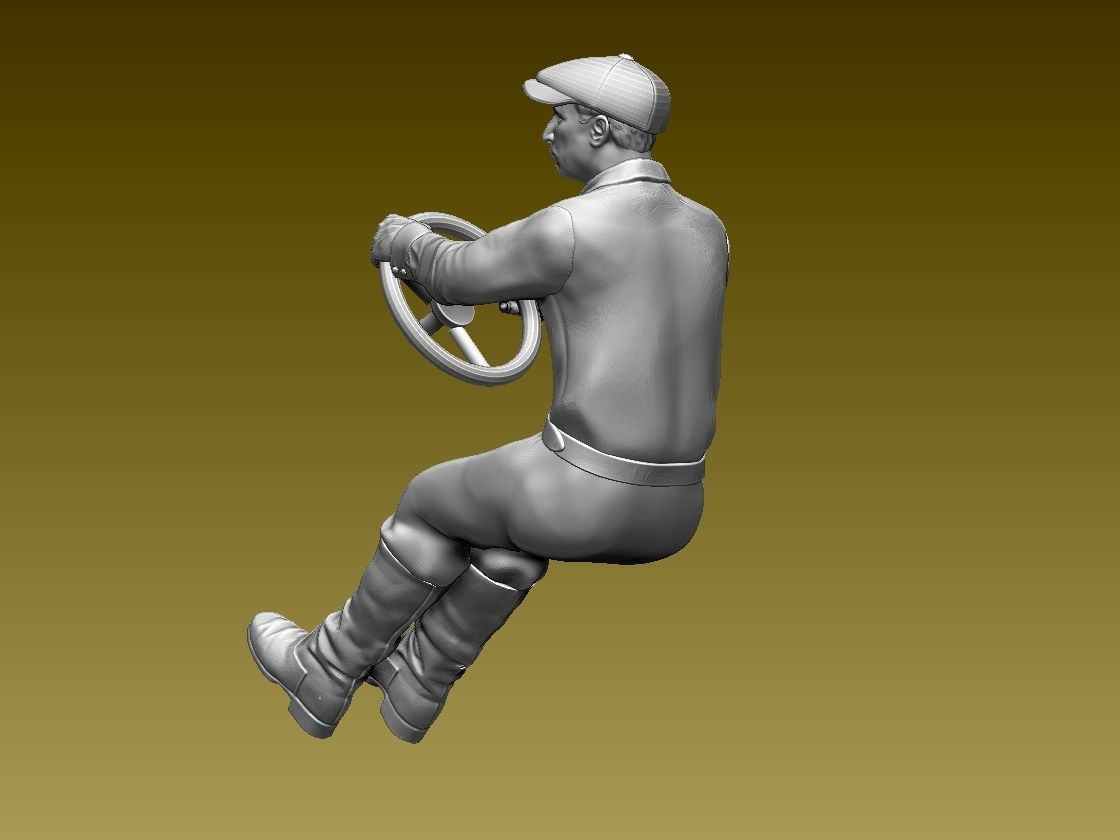 driver man on steering wheel 3D model 3D printable | CGTrader