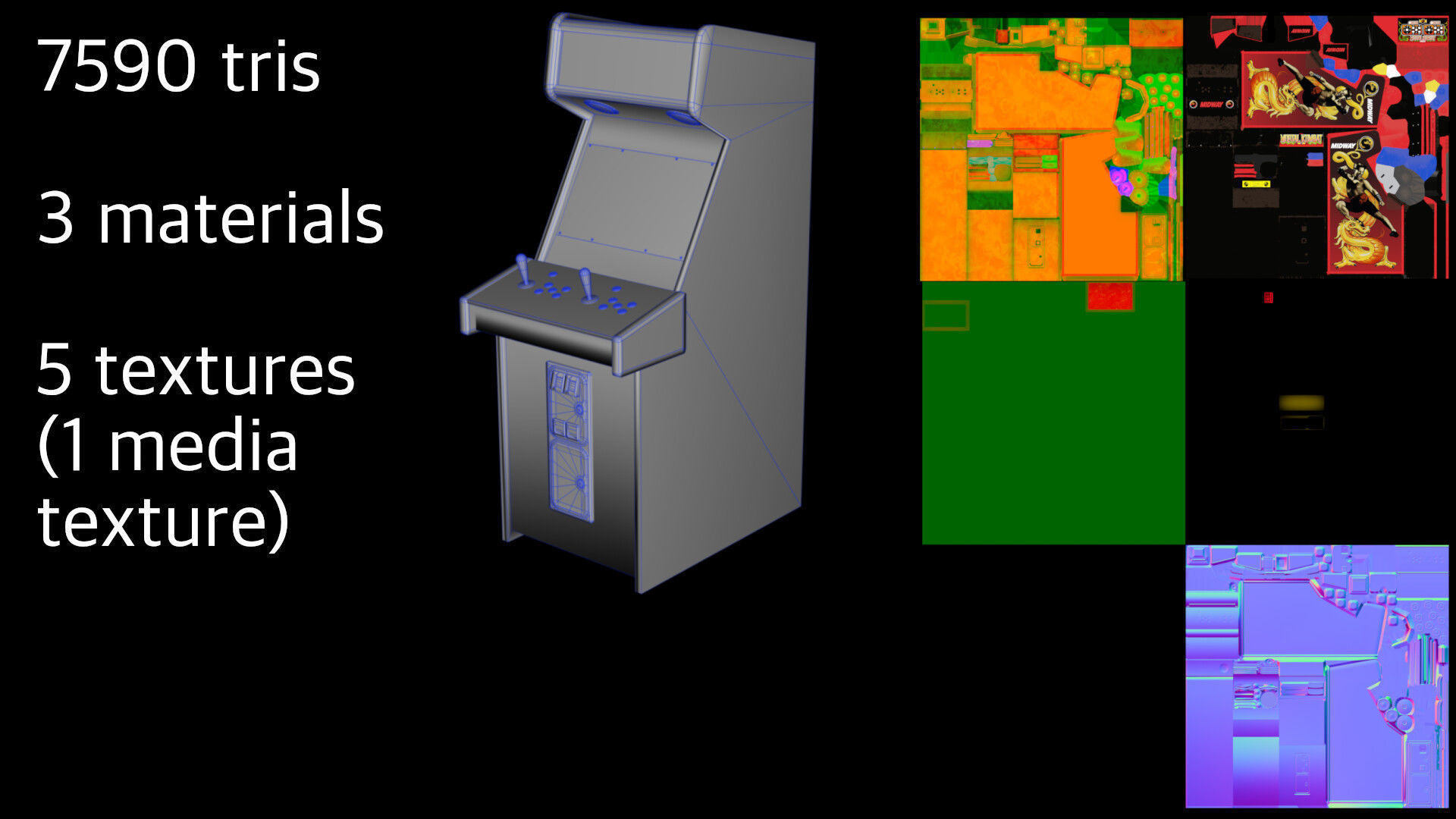 3D model Mortal Kombat Arcade Machine VR / AR / low-poly | CGTrader