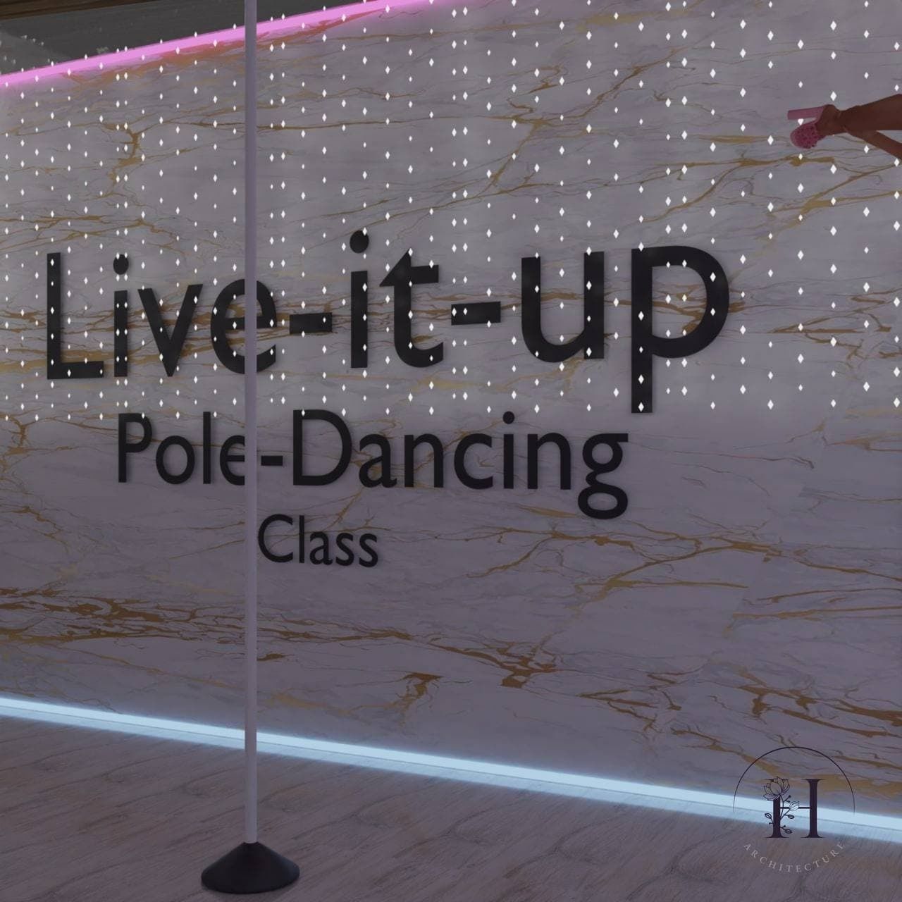 3D model Pole Dancing Blender Scene VR / AR / low-poly | CGTrader