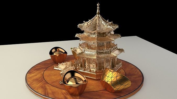 Chinese tower 3D model | CGTrader