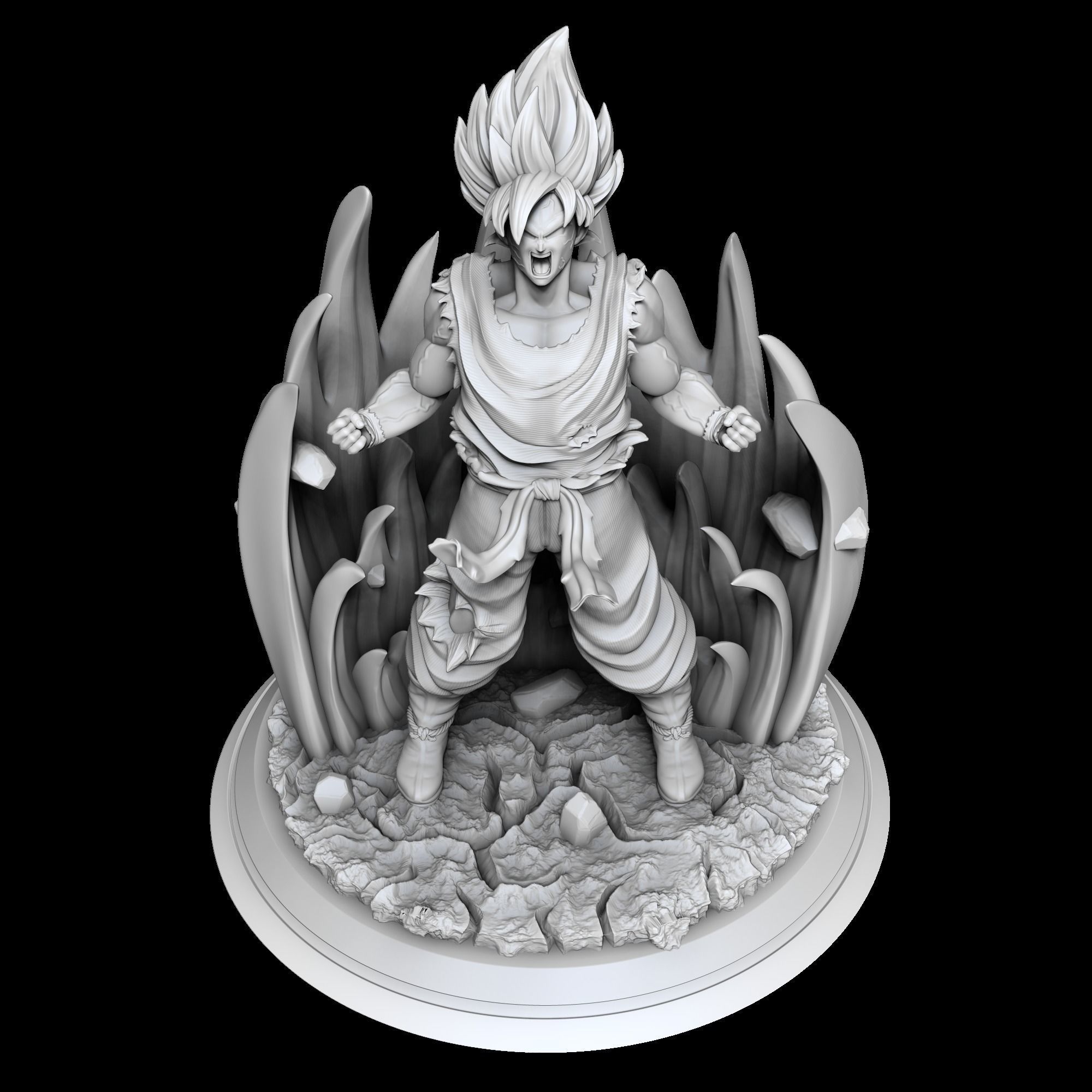 Goku super saiyjin - Dragon Ball Z 3D model 3D printable | CGTrader
