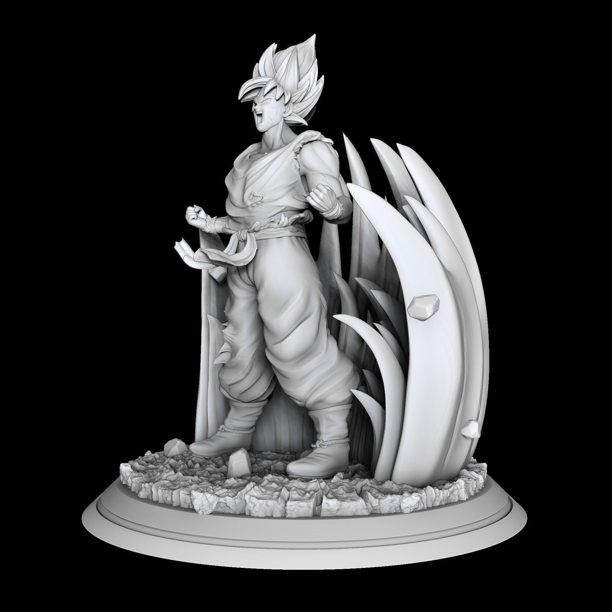Goku super saiyjin - Dragon Ball Z 3D model 3D printable | CGTrader