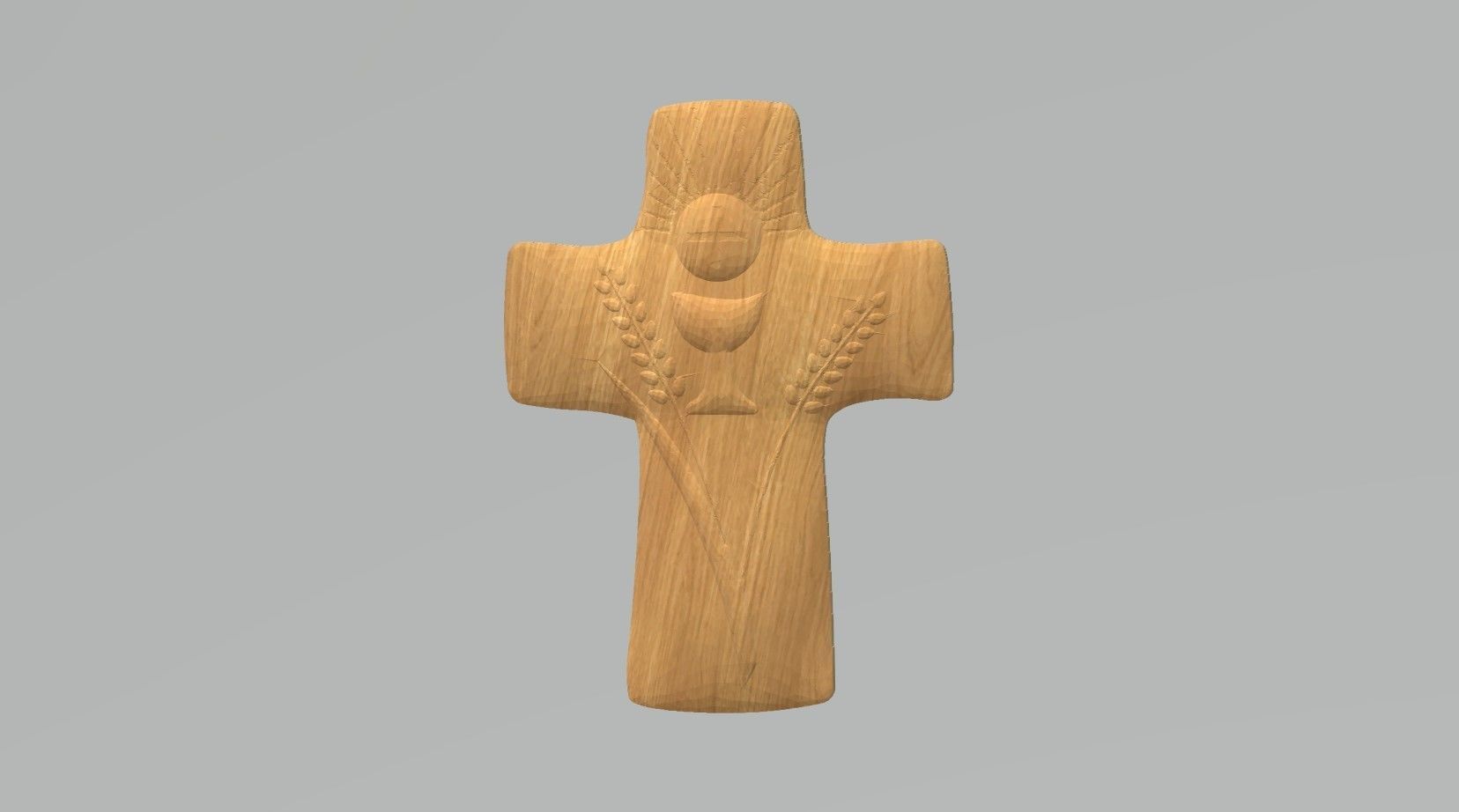 Cross with grail and grain 3D model 3D printable | CGTrader